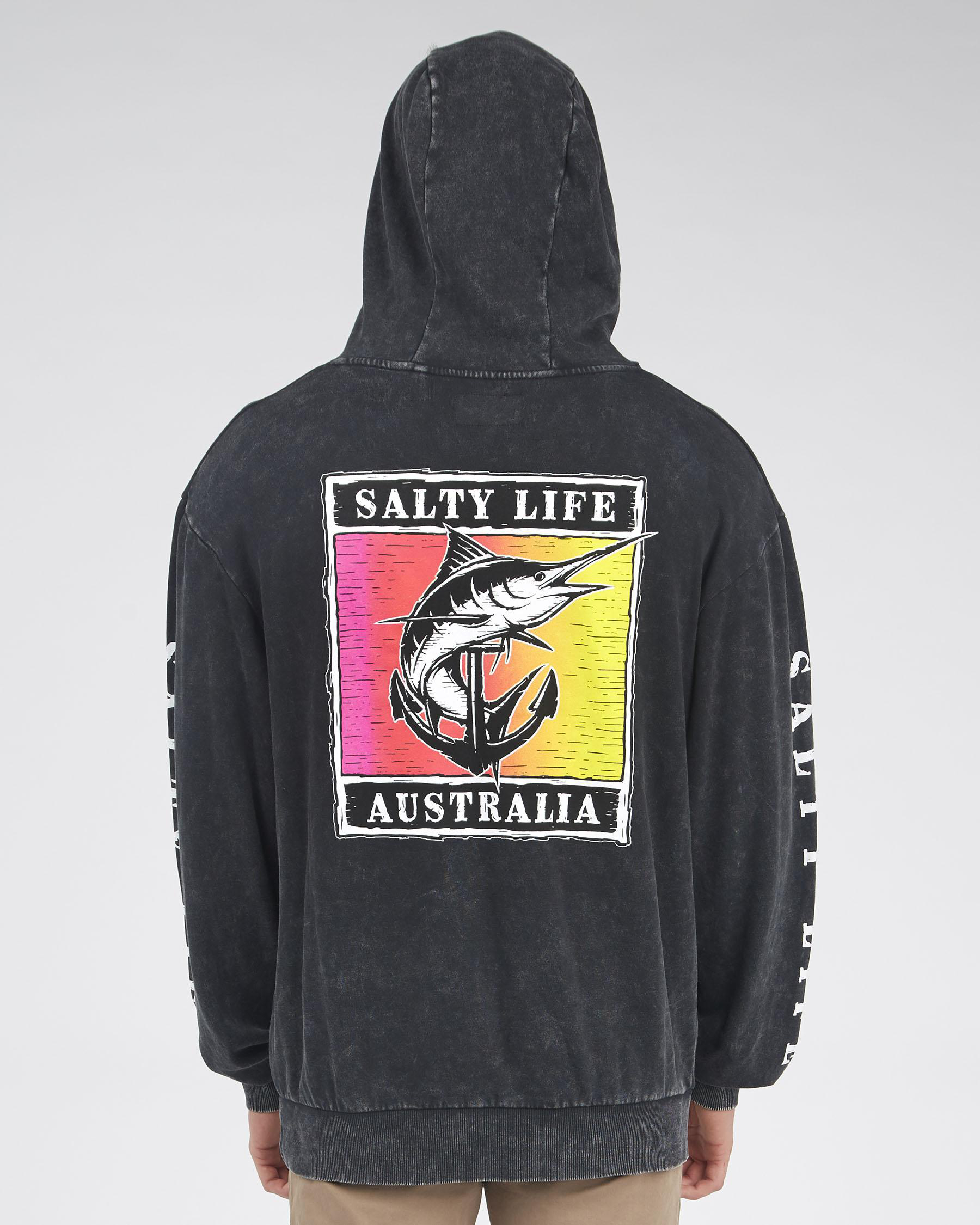 Shop Salty Life Mirage Sweatshirt In Black Acid - Fast Shipping & Easy ...
