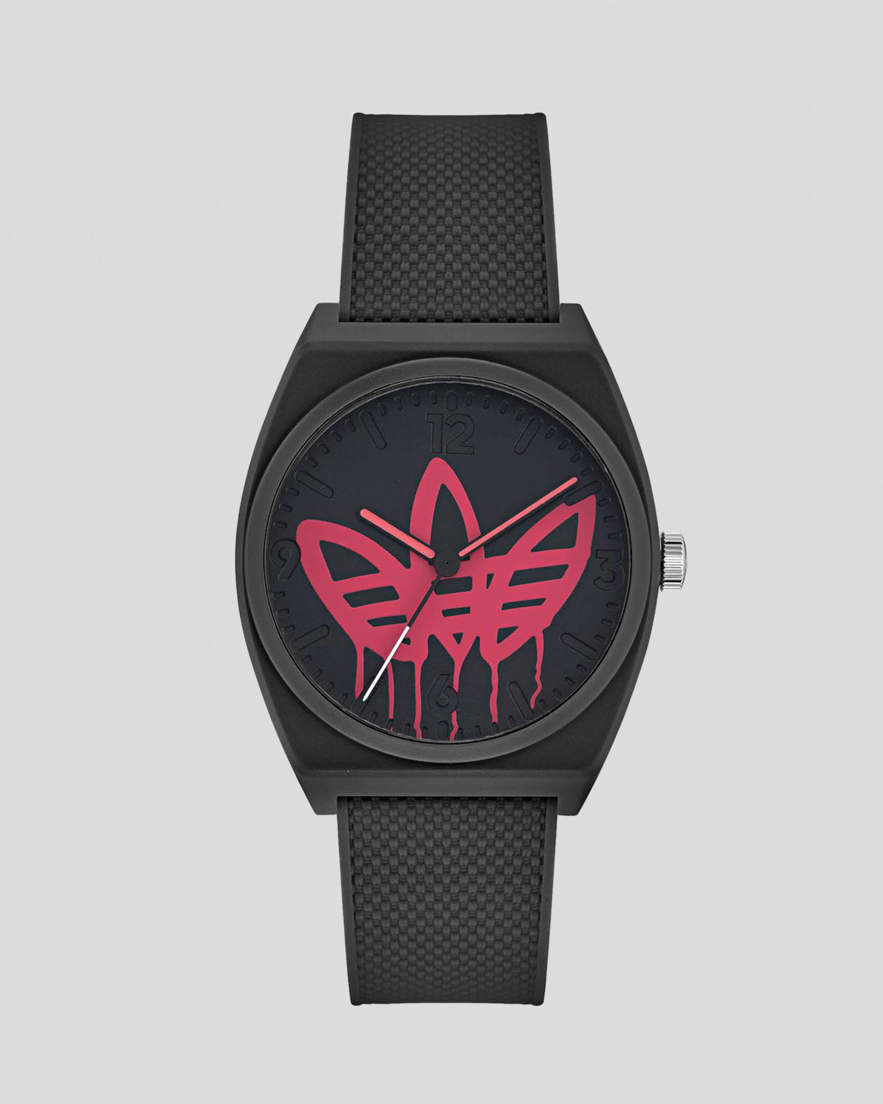 Shop adidas Project Two Watch In Black Pink - Fast Shipping & Easy ...