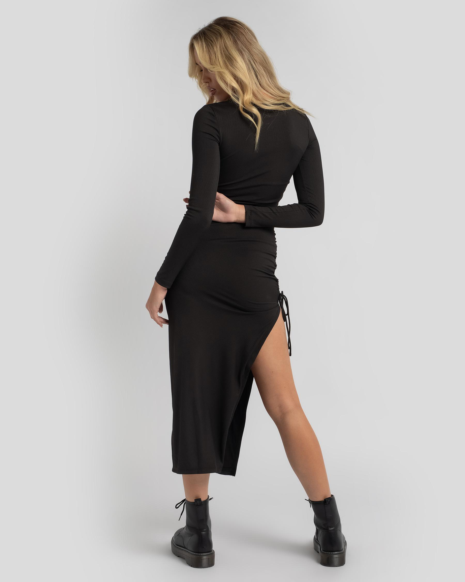 Shop Rumor Break Up Dress In Black - Fast Shipping & Easy Returns ...