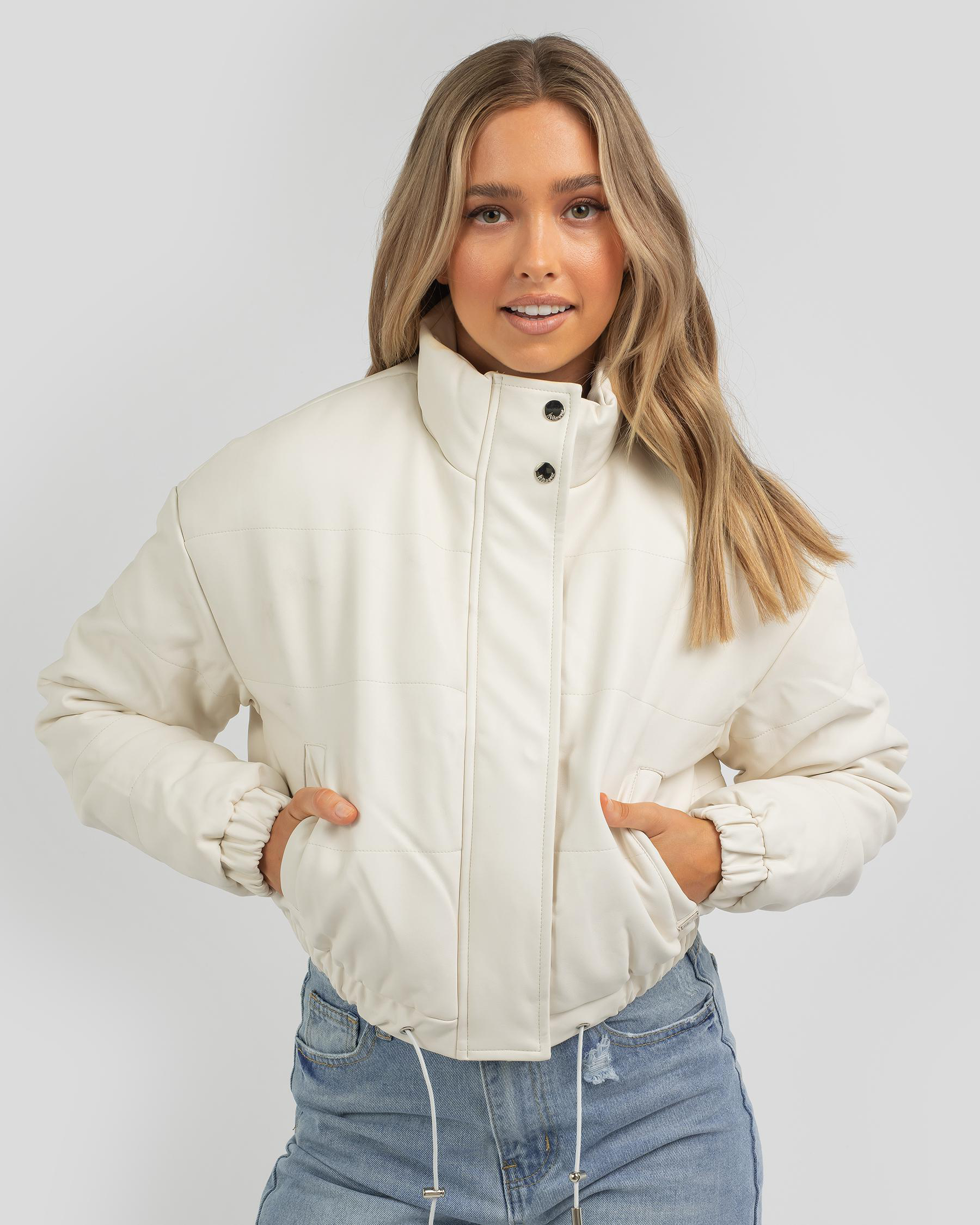 Shop Ava And Ever Everlong Jacket In Off White - Fast Shipping & Easy ...
