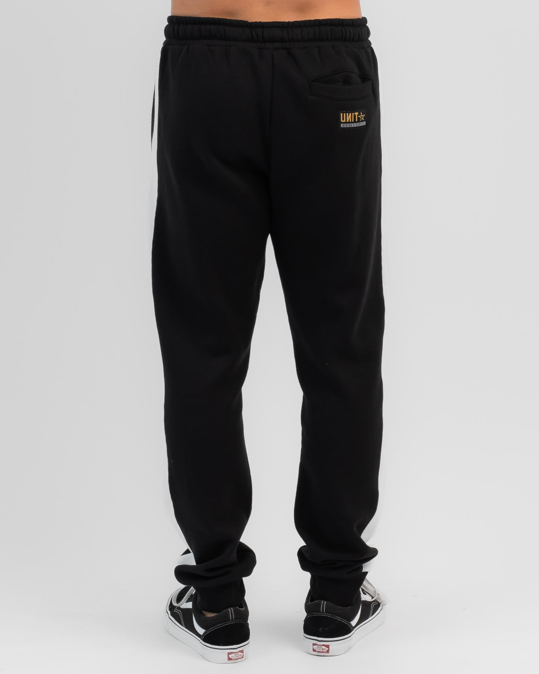 Shop Unit Climp Cuff Track Pants In Black - Fast Shipping & Easy ...