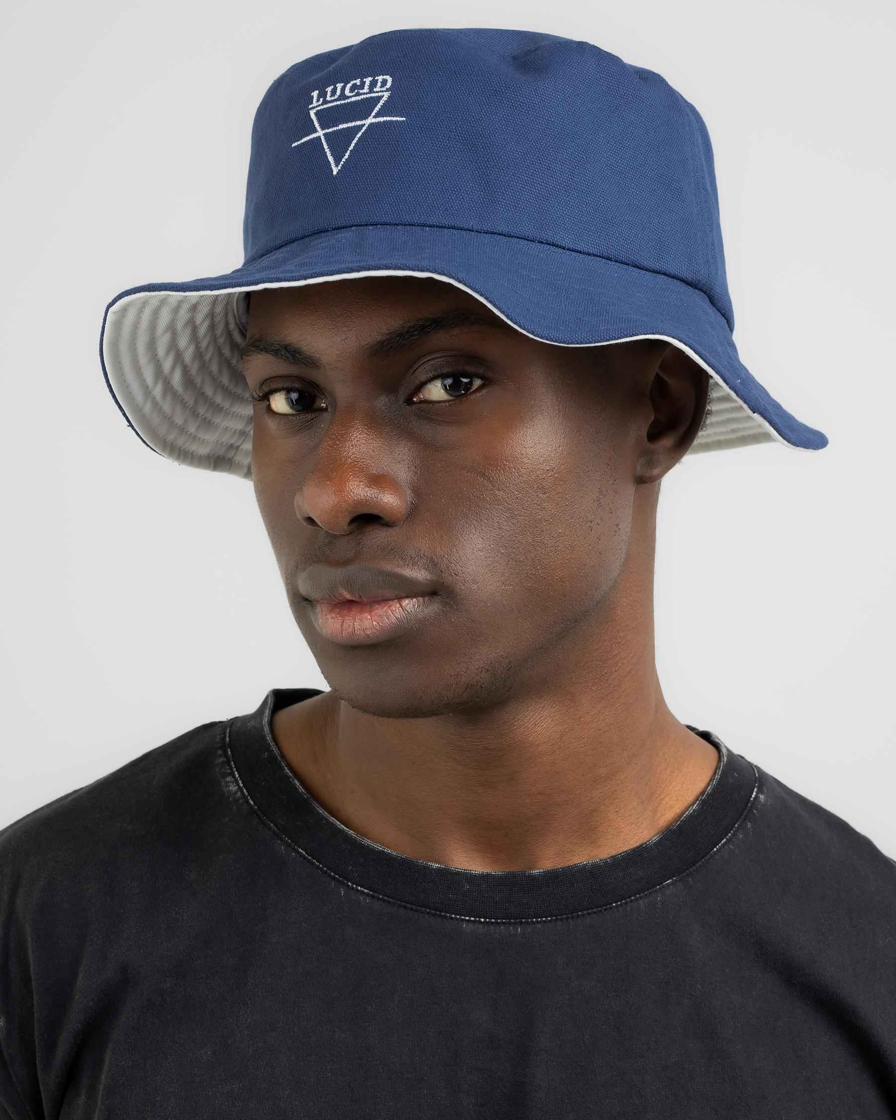 Shop Lucid Wisdom Bucket Hat In White/navy - Fast Shipping & Easy ...
