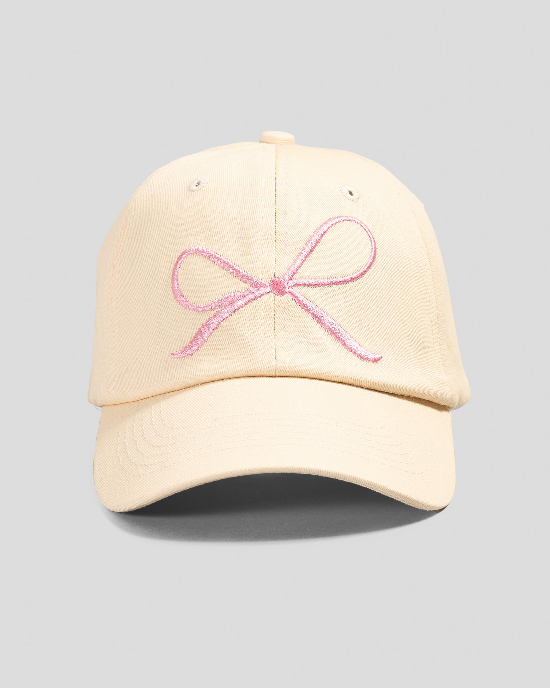 Shop Ava And Ever Bow Cap In Beige - Fast Shipping & Easy Returns ...