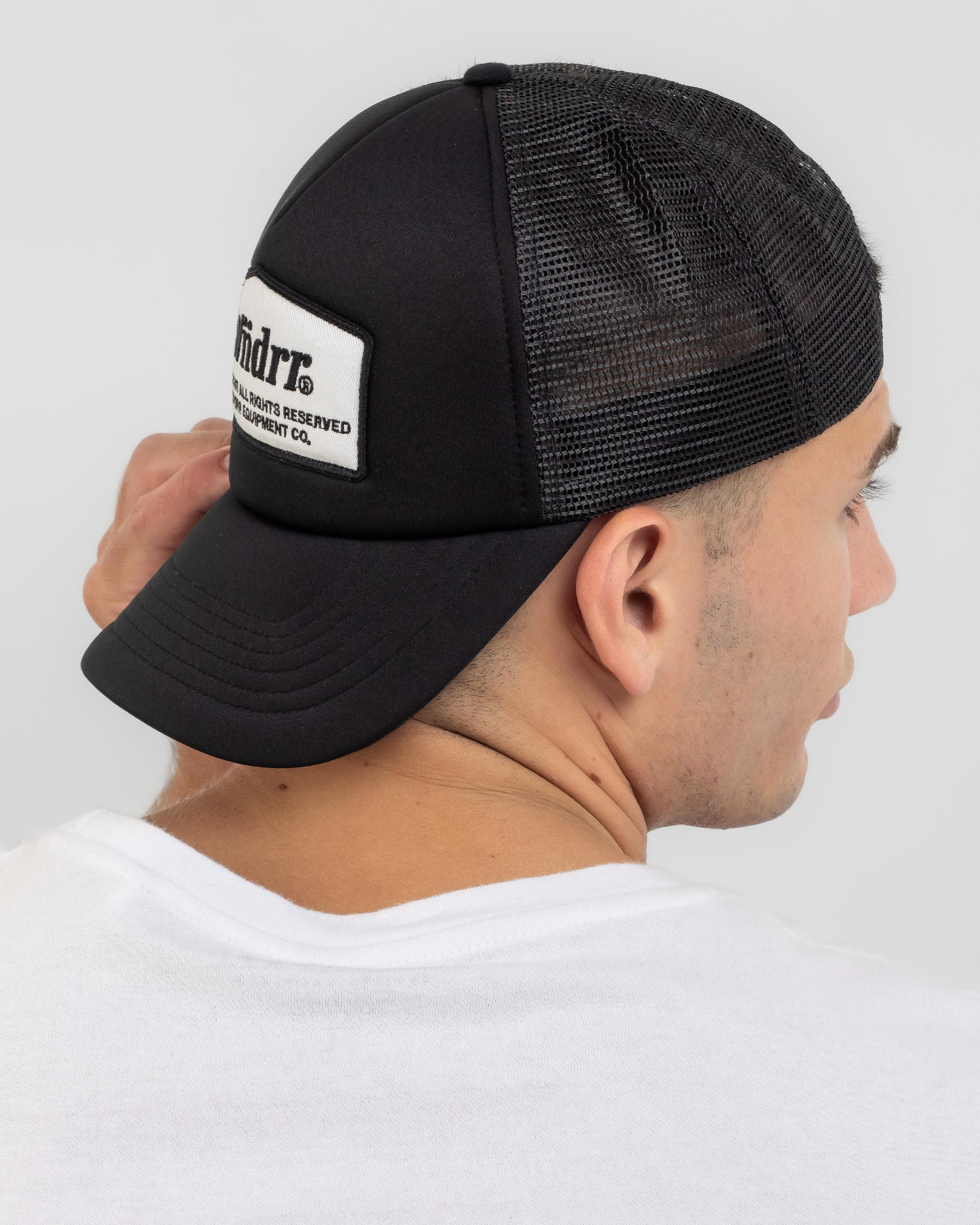 Shop Wndrr Boundary Trucker Cap In Black - Fast Shipping & Easy Returns ...
