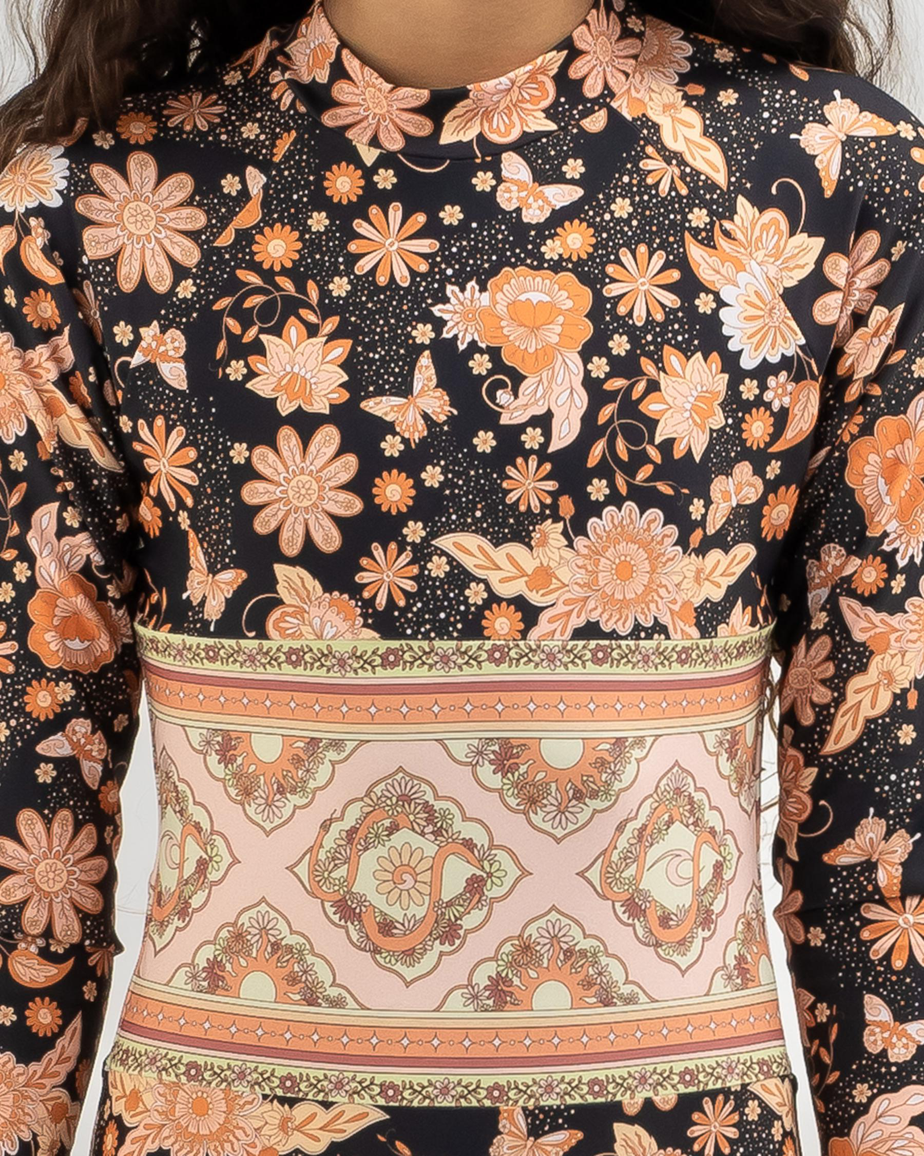 Rip Curl Girls' Suncatcher Long Sleeve Surfsuit In Washed Black - FREE ...