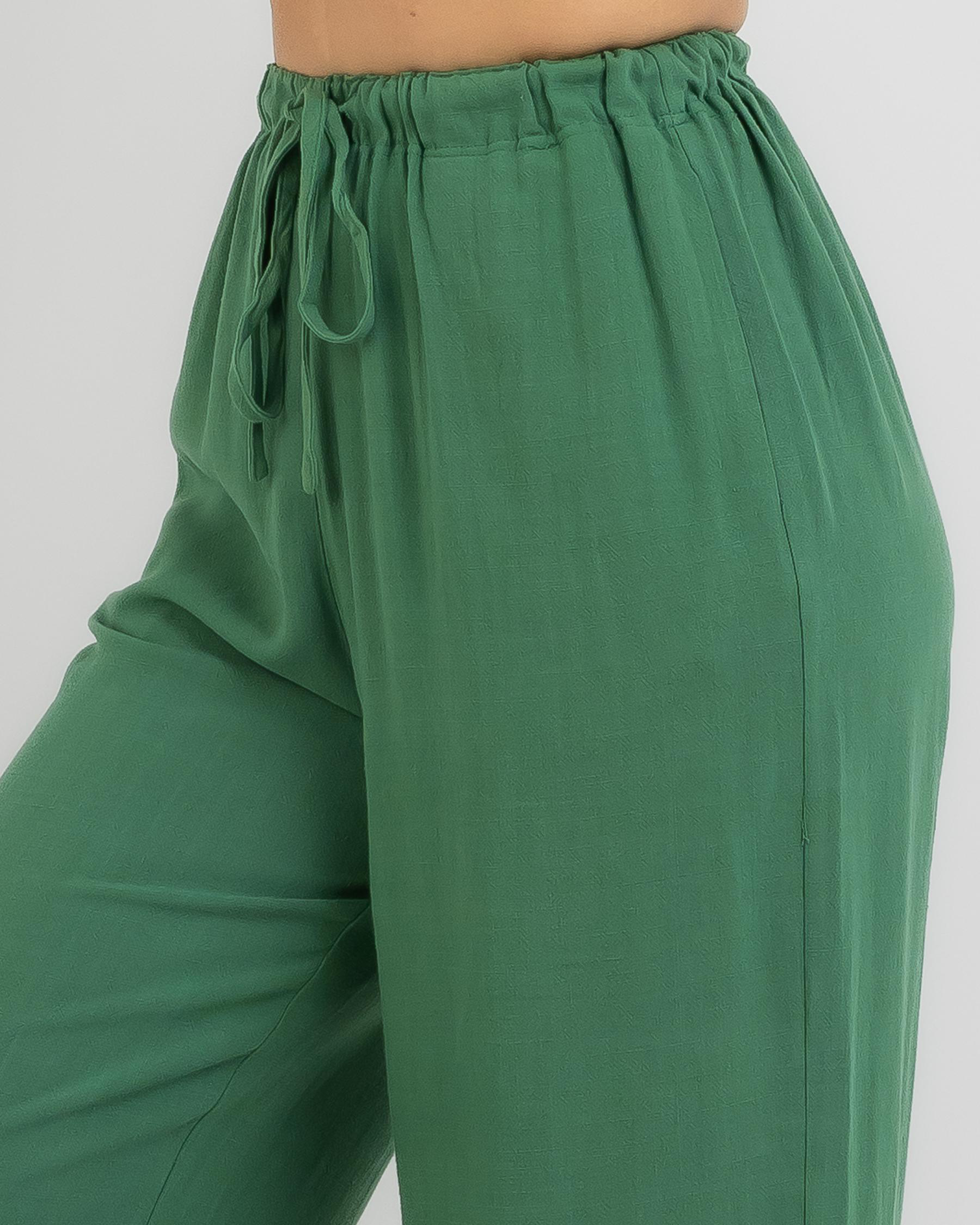 Shop Mooloola Aria Dallis Pants In Hunter Green - Fast Shipping & Easy ...