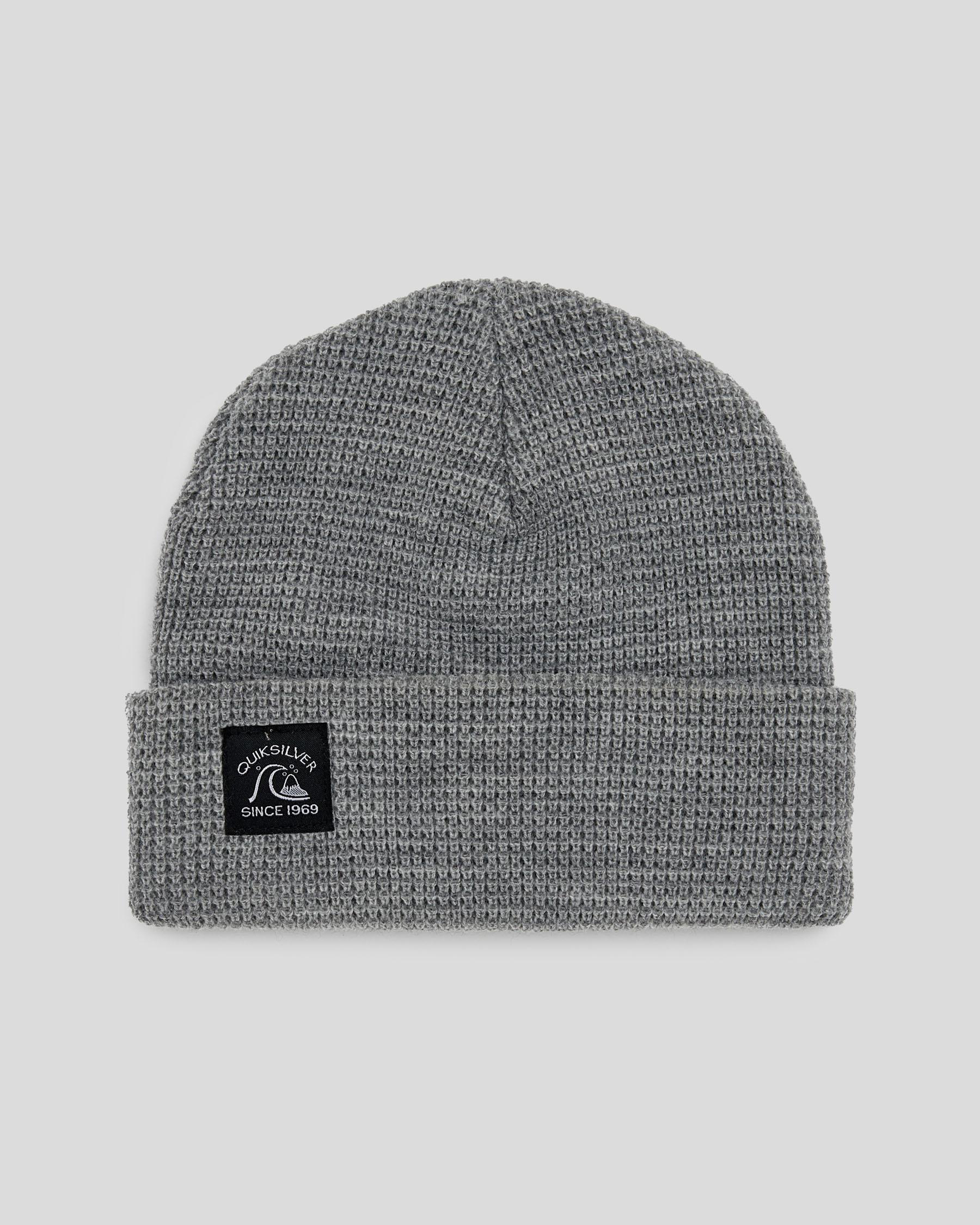 Shop Quiksilver Localize Beanie In Heather Grey - Fast Shipping & Easy ...