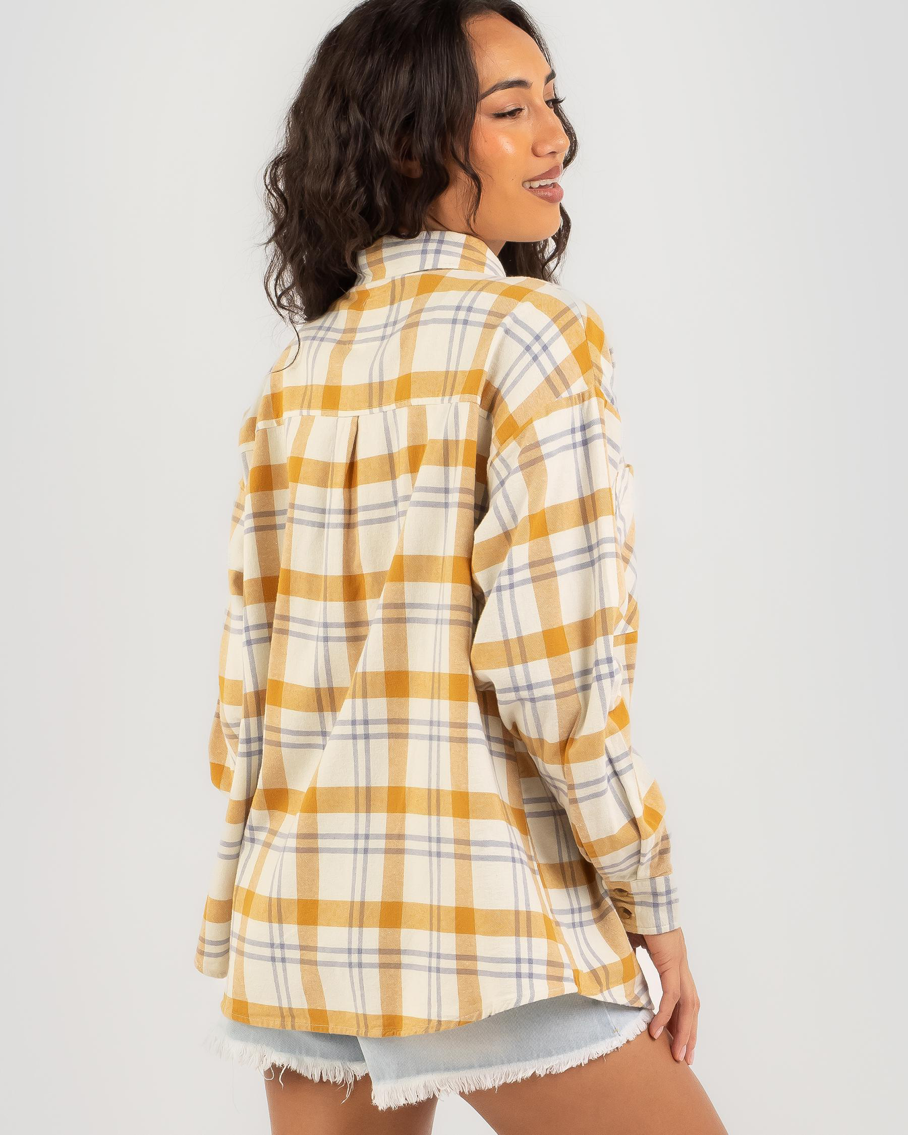 Shop Rip Curl Sunday Flannel In Shell - Fast Shipping & Easy Returns ...