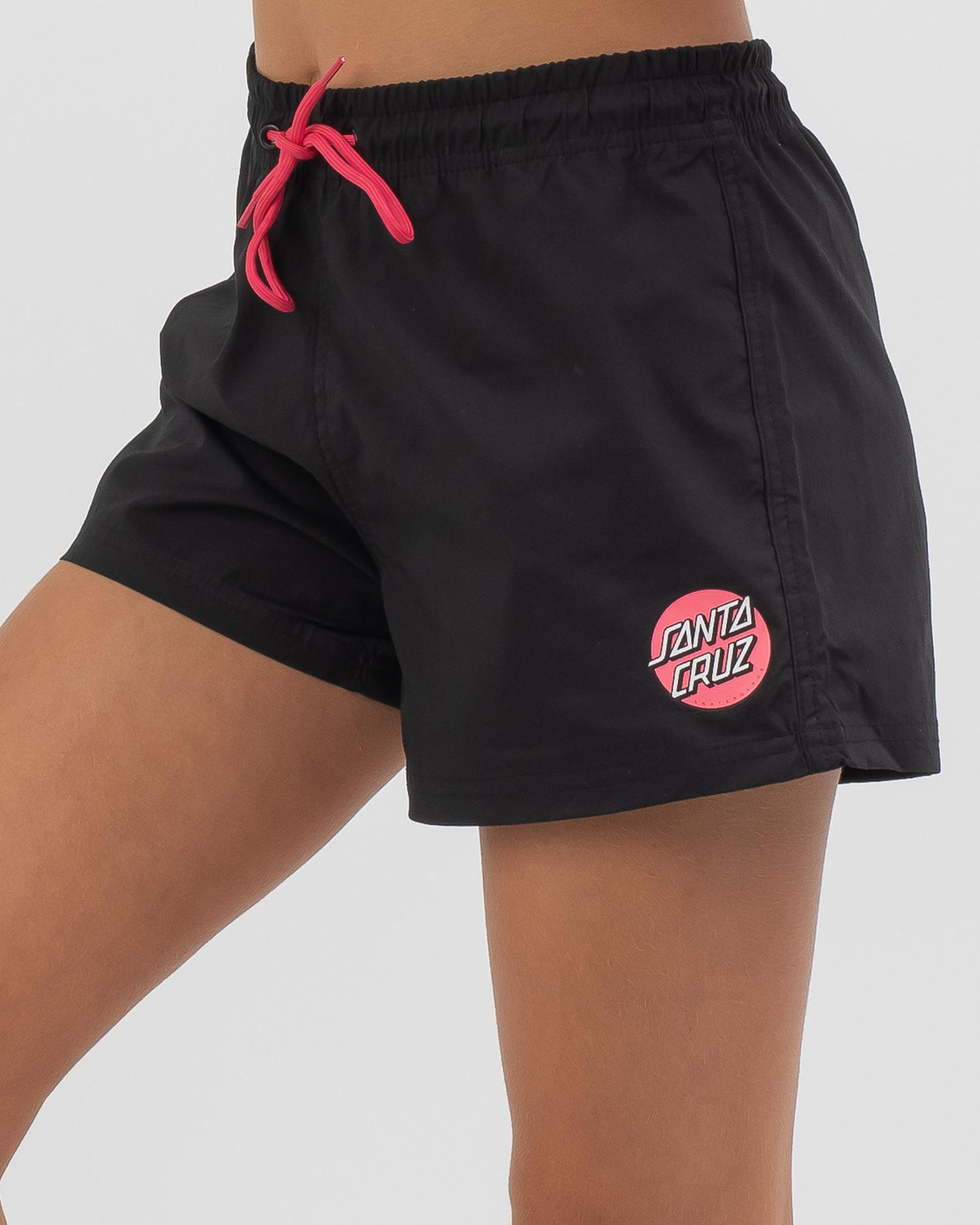 Shop Santa Cruz Girls' Other Dot Board Shorts In Black - Fast Shipping ...