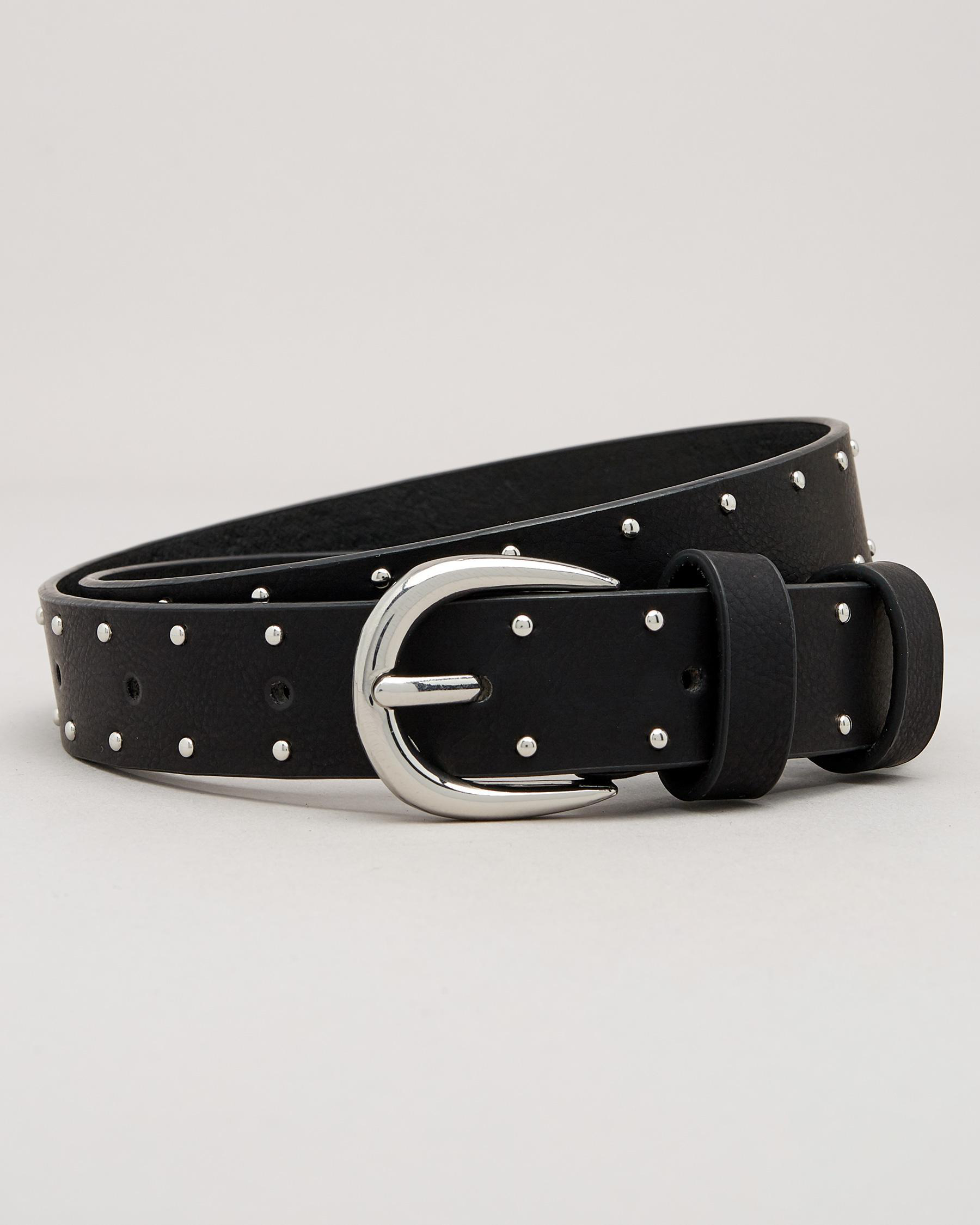 Shop Ava And Ever Kendra Belt In Black/silver - Fast Shipping & Easy ...