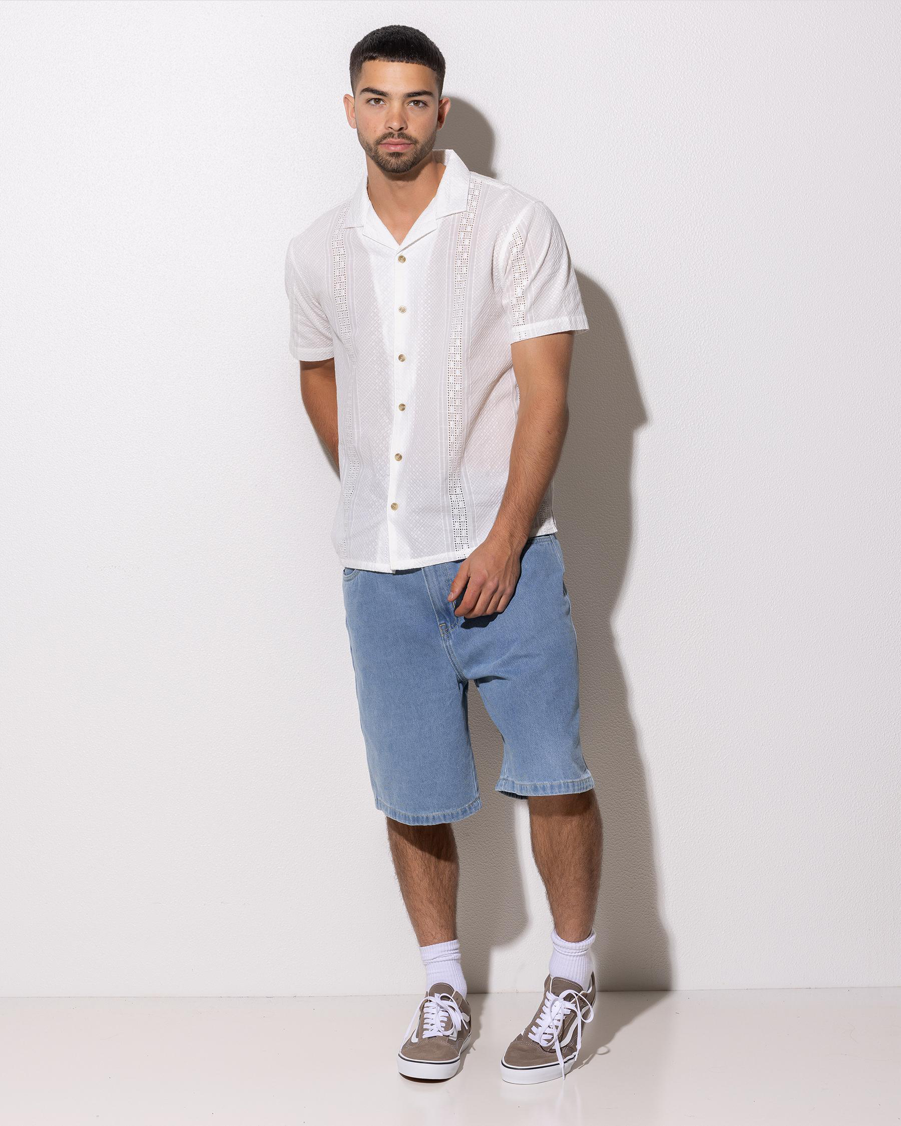 Lucid Bygone Short Sleeve Shirt In Ivory - FREE* Shipping & Easy ...
