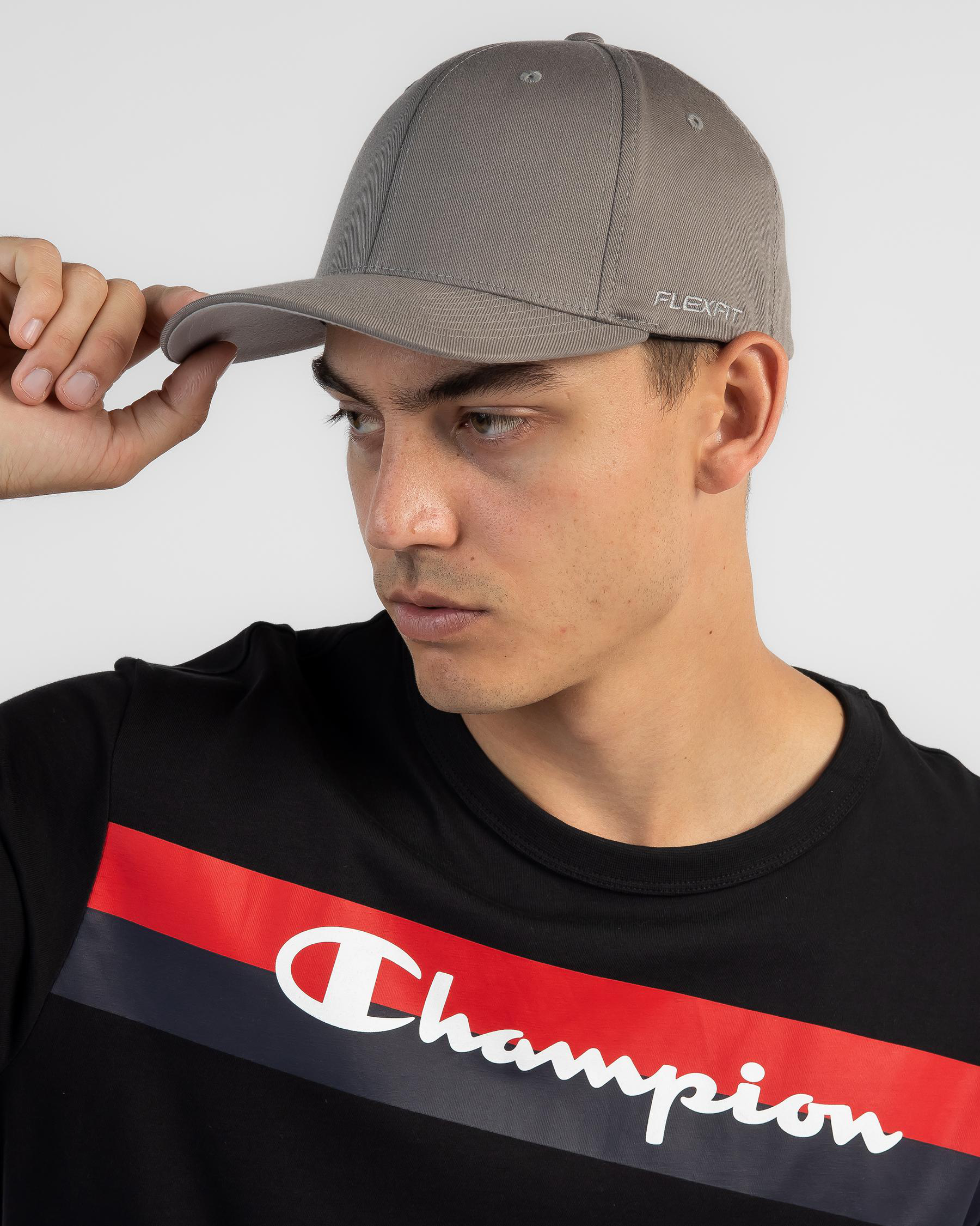 Shop Flexfit Perma Curve Cap In Grey - Fast Shipping & Easy Returns ...