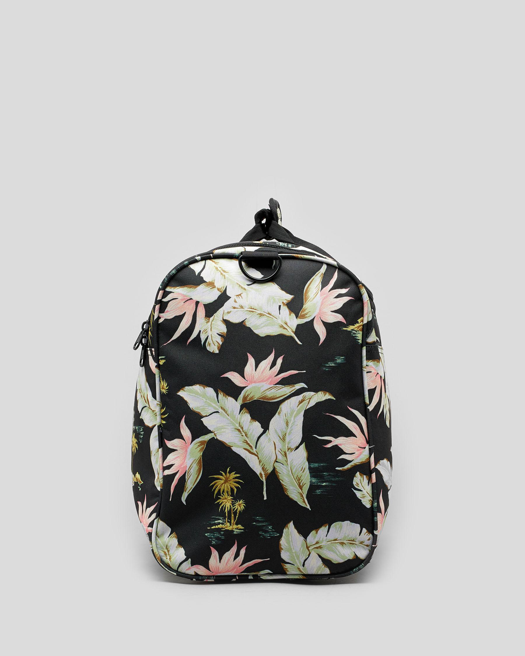 Shop Billabong Weekender Travel Bag In Black/mint - Fast Shipping ...