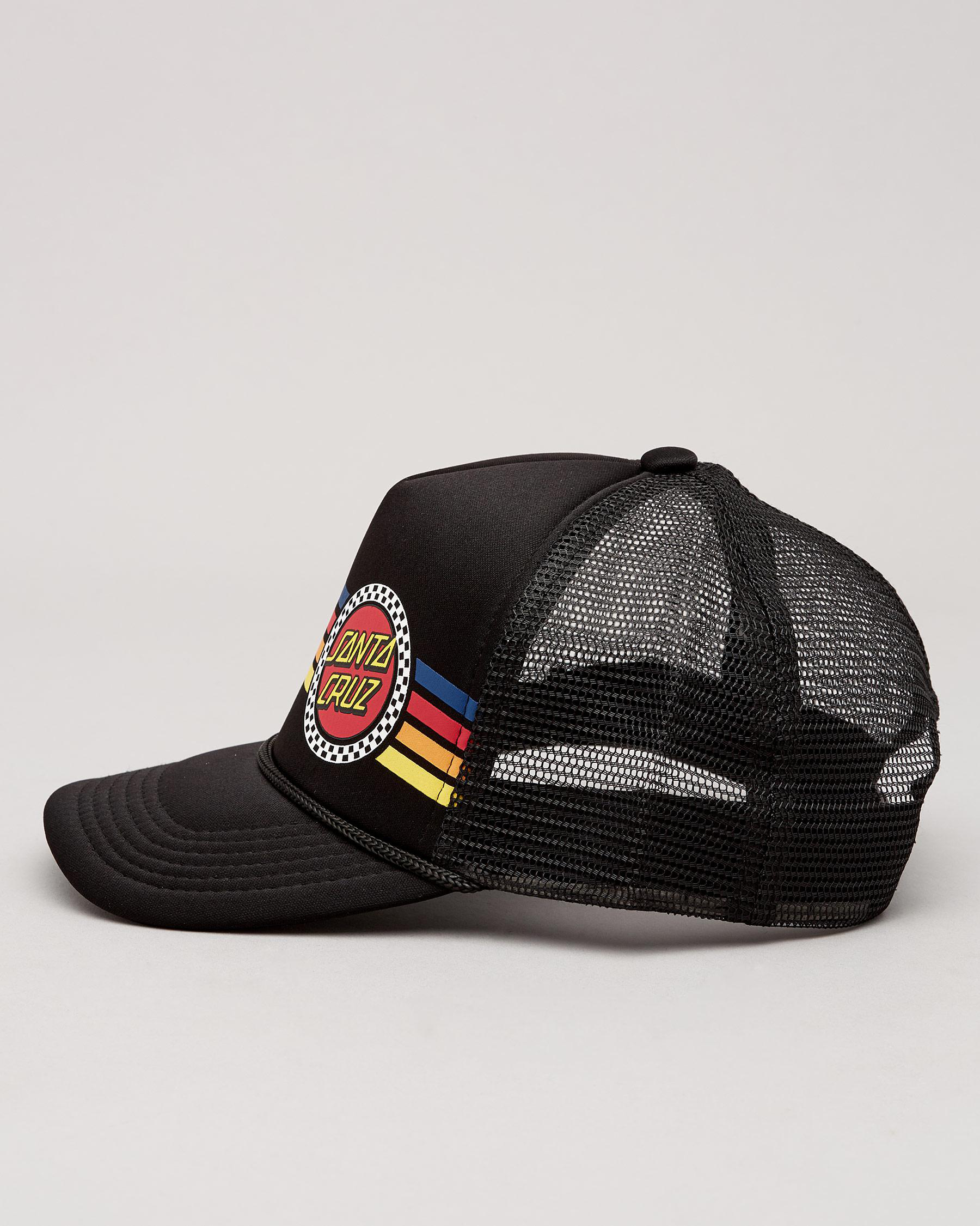 Shop Santa Cruz Locked In Trucker Cap In Black - Fast Shipping & Easy ...