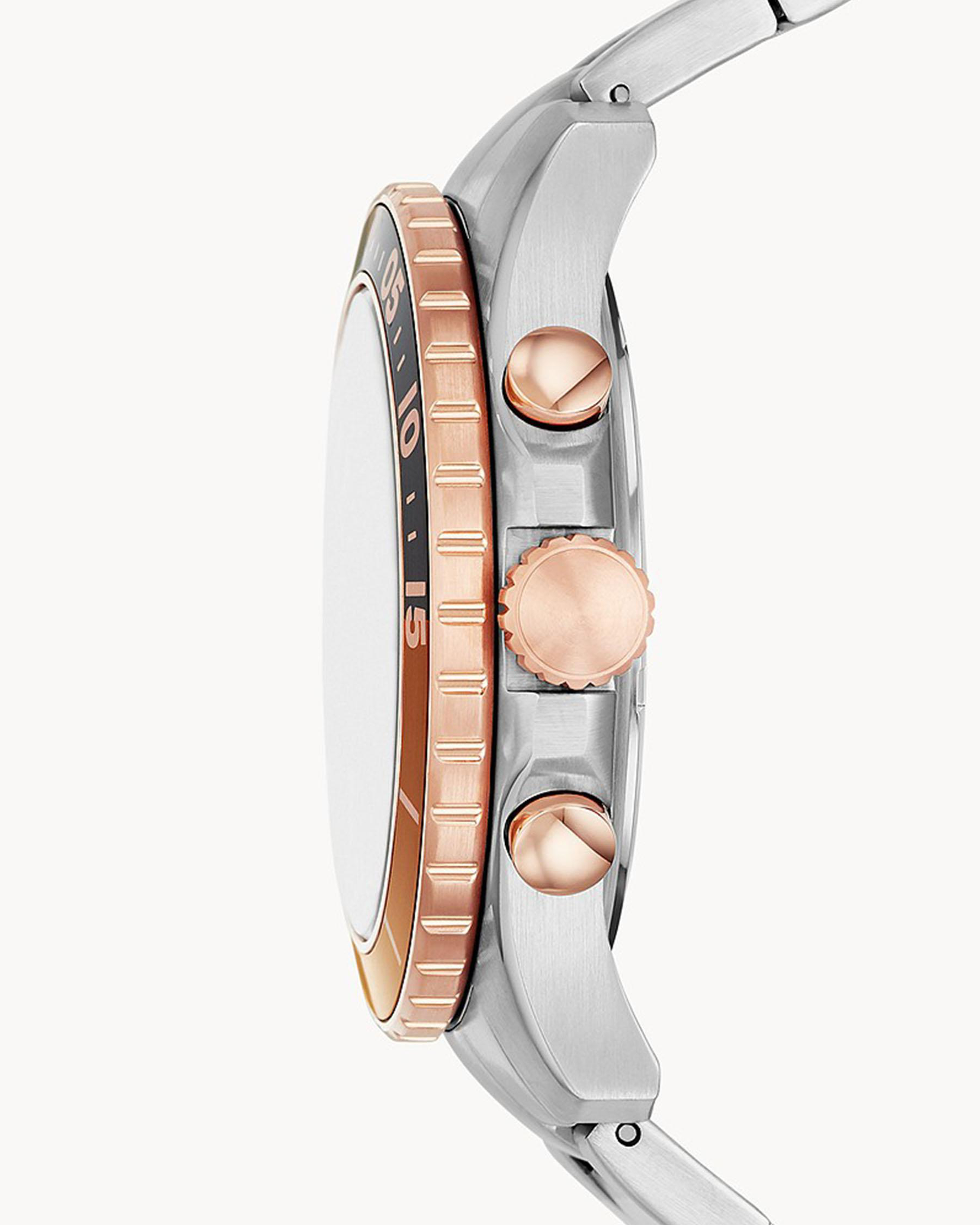 Shop Fossil FB-03 Chronograph Watch In Silver/black - Fast Shipping ...