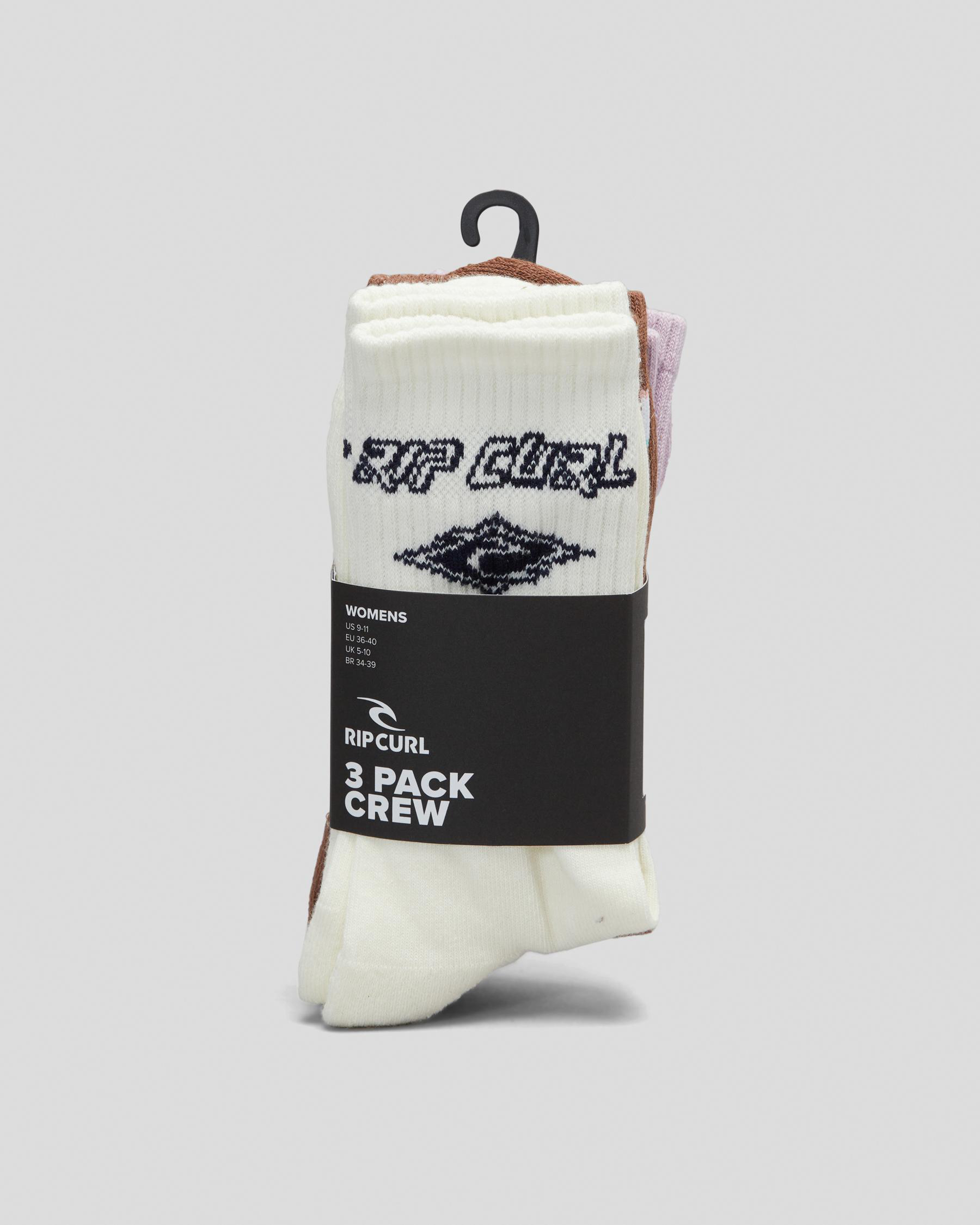 Rip Curl Icons of Surf Sock 3 Pack In Urban Chic - FREE* Shipping ...