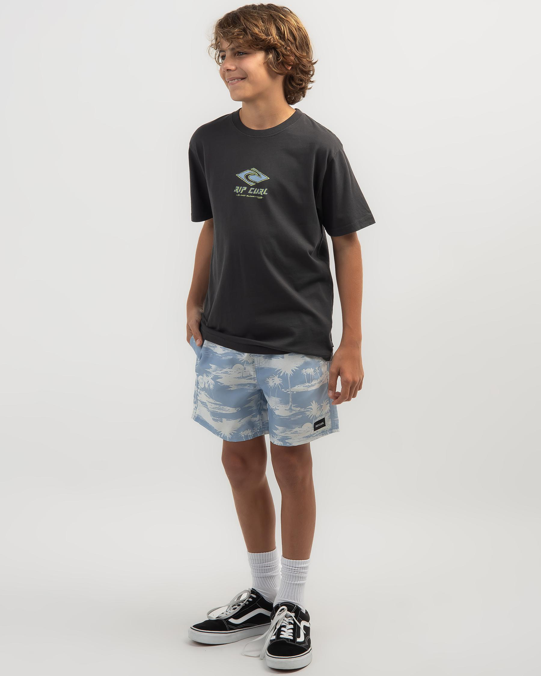 Rip Curl Boys' Pure Surf Logo T-Shirt In Washed Black - Fast Shipping ...