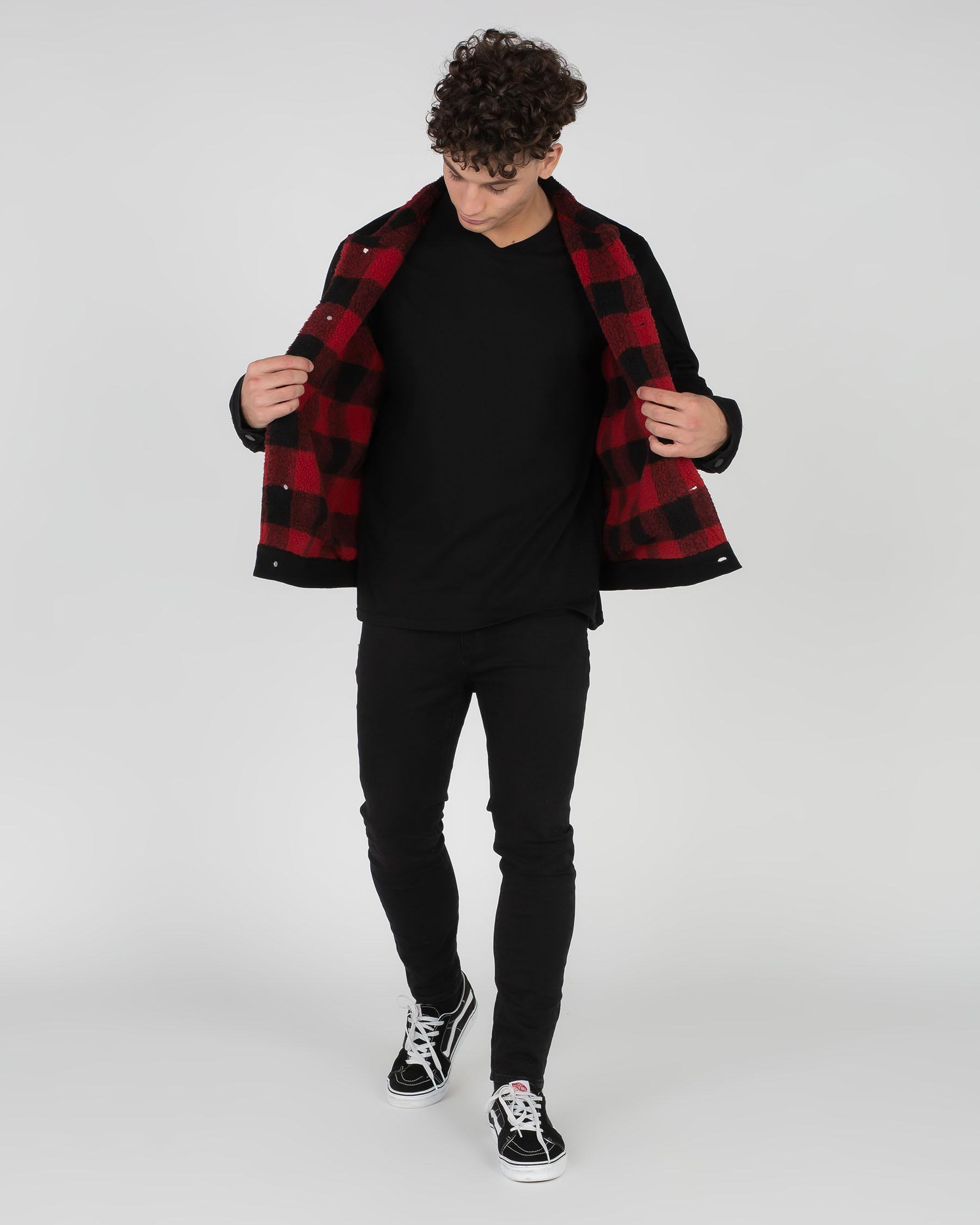 Shop Dexter Axel Jacket In Black/red - Fast Shipping & Easy Returns ...