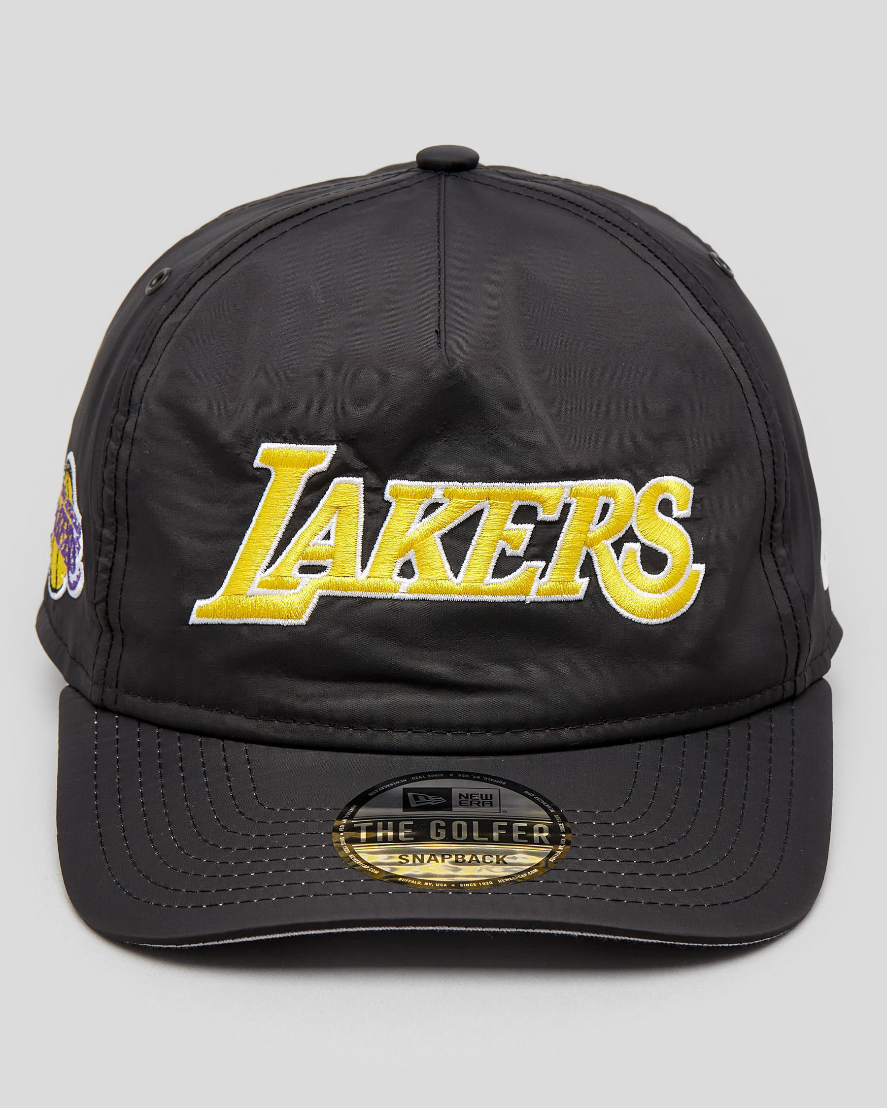 Shop New Era Los Angeles Lakers The Golfer Snapback In Matte Nylon ...