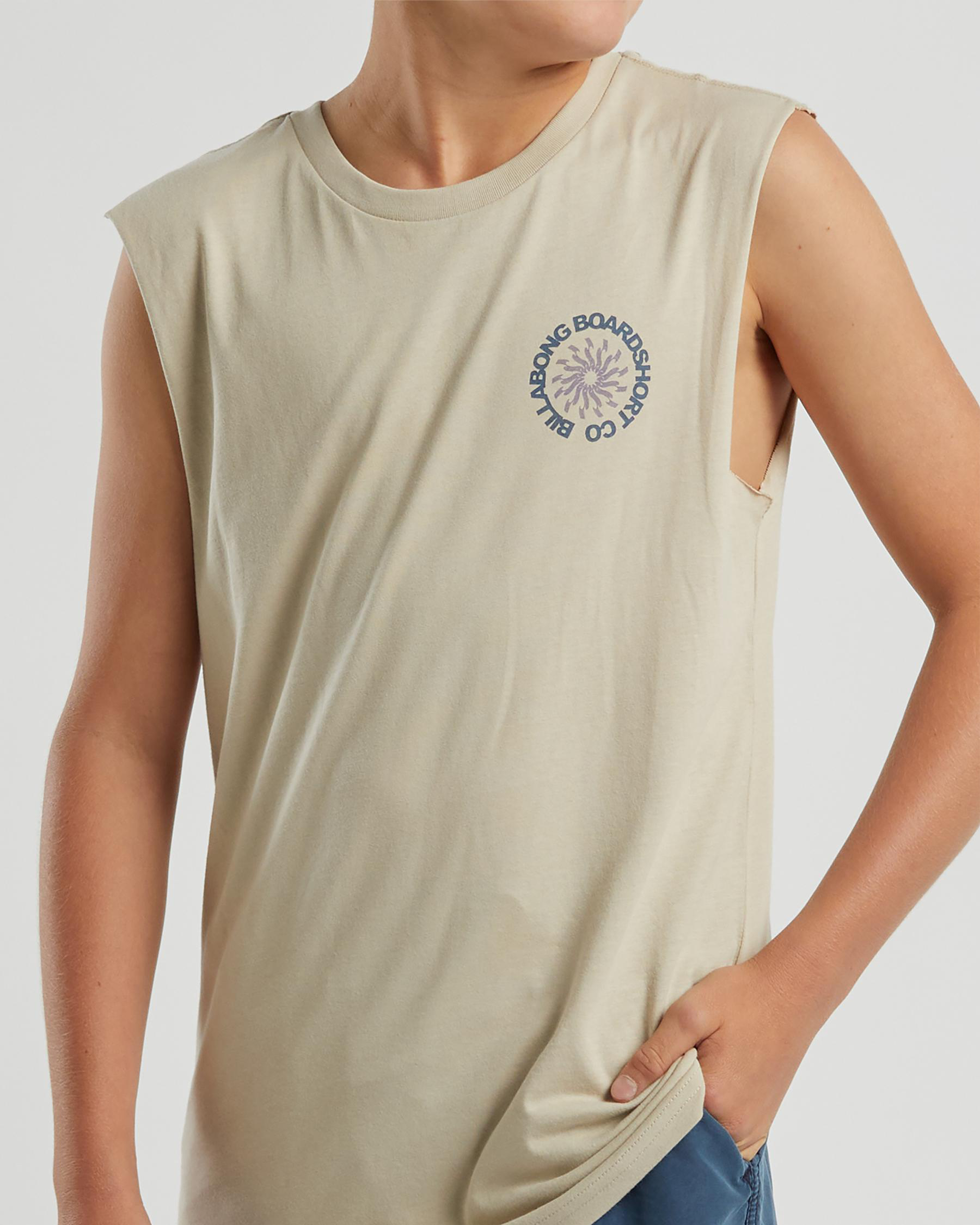 Shop Billabong Boys' Whirl Muscle Tank In Cream - Fast Shipping & Easy ...