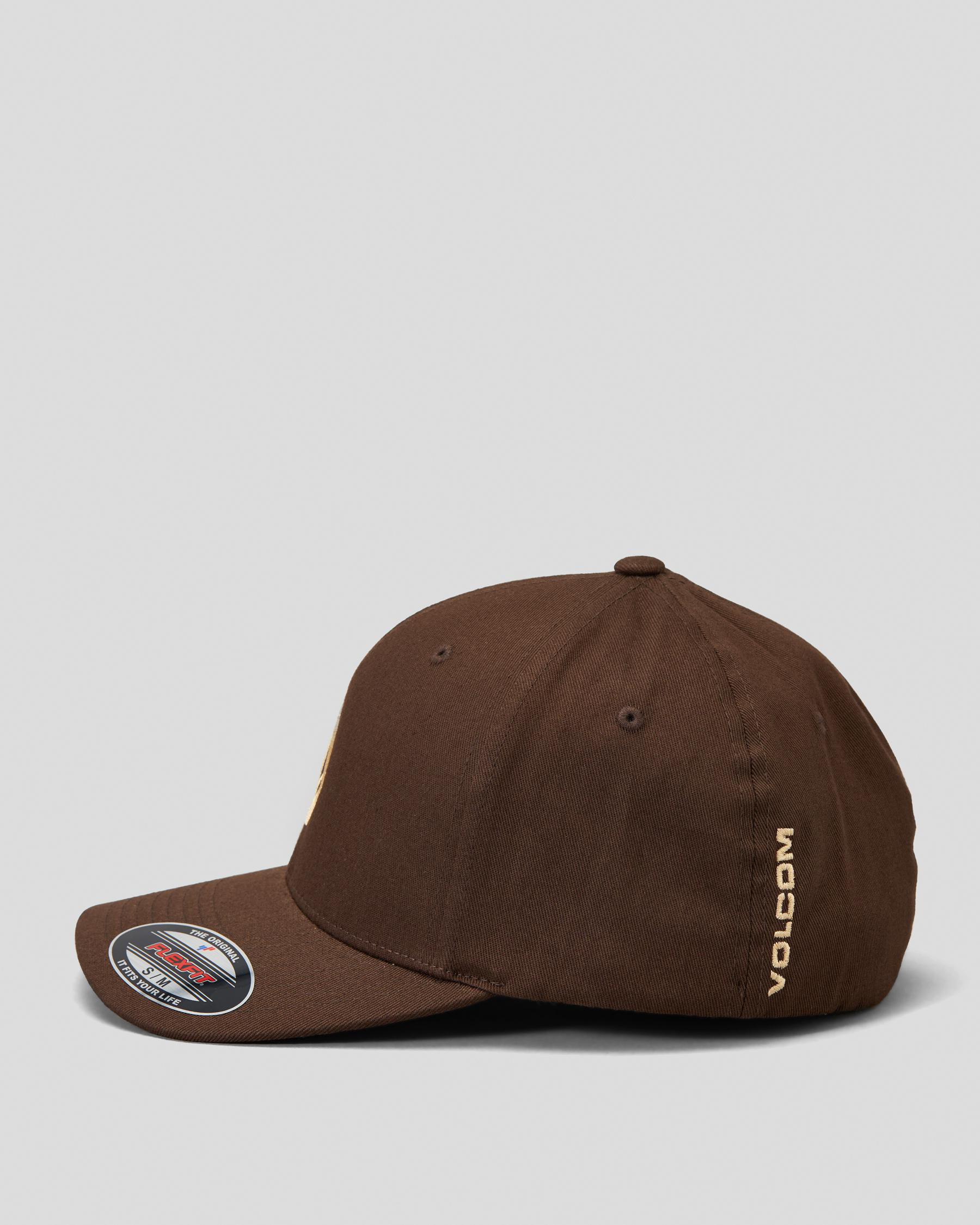 Shop Volcom Full Stone Flexfit Cap In Mud - Fast Shipping & Easy ...