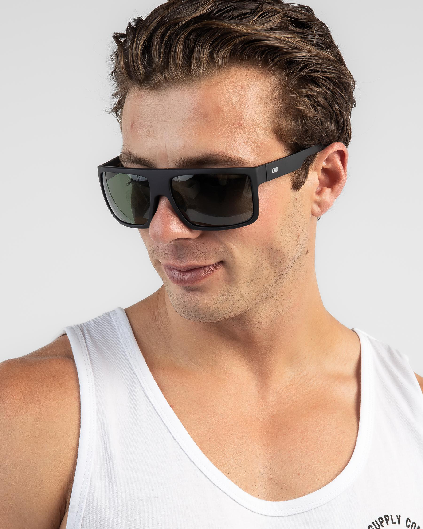 Shop Otis Capitol Sport Polarised Sunglasses In Matte Black/grey Polar ...