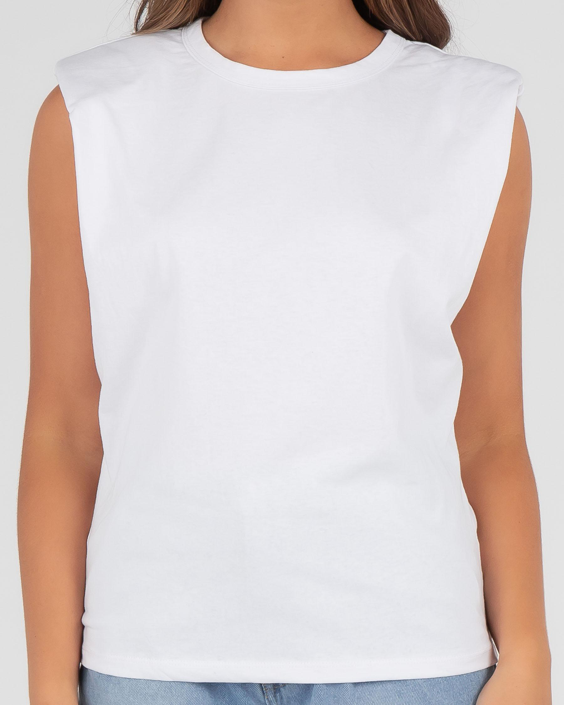 Shop Thanne Power Top In White - Fast Shipping & Easy Returns - City ...