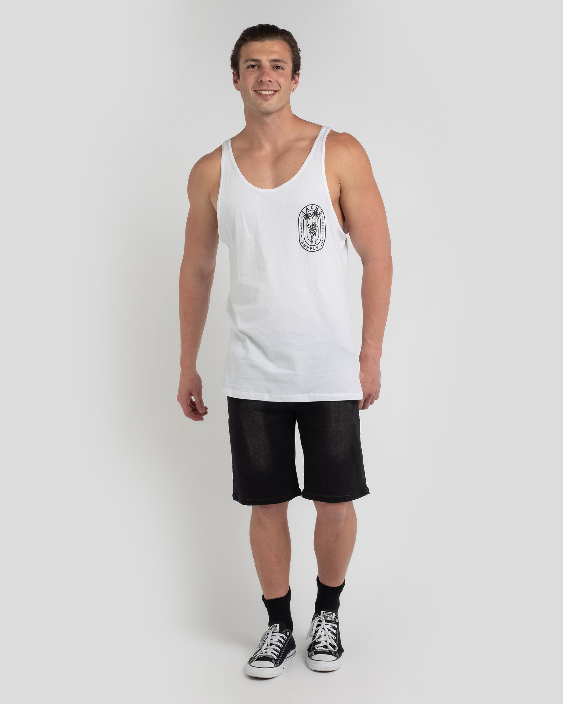 Shop Jacks Knuckle Beach Singlet In White - Fast Shipping & Easy Returns - City Beach Australia