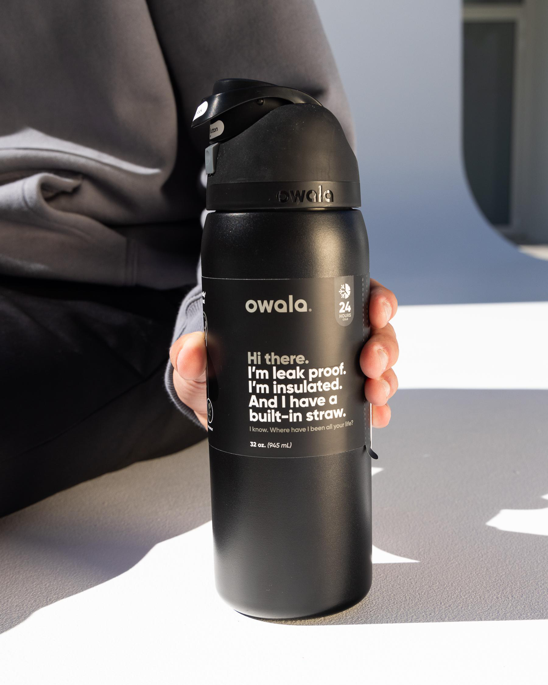 Shop Owala 32oz FreeSip Stainless Steel Water Bottle In Black - Fast ...