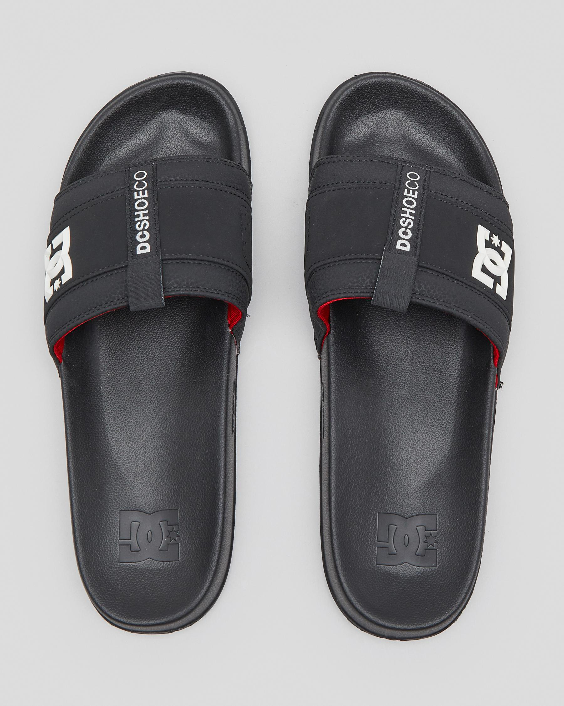 DC Shoes Lynx Slides In Black/grey/red - FREE* Shipping & Easy Returns ...