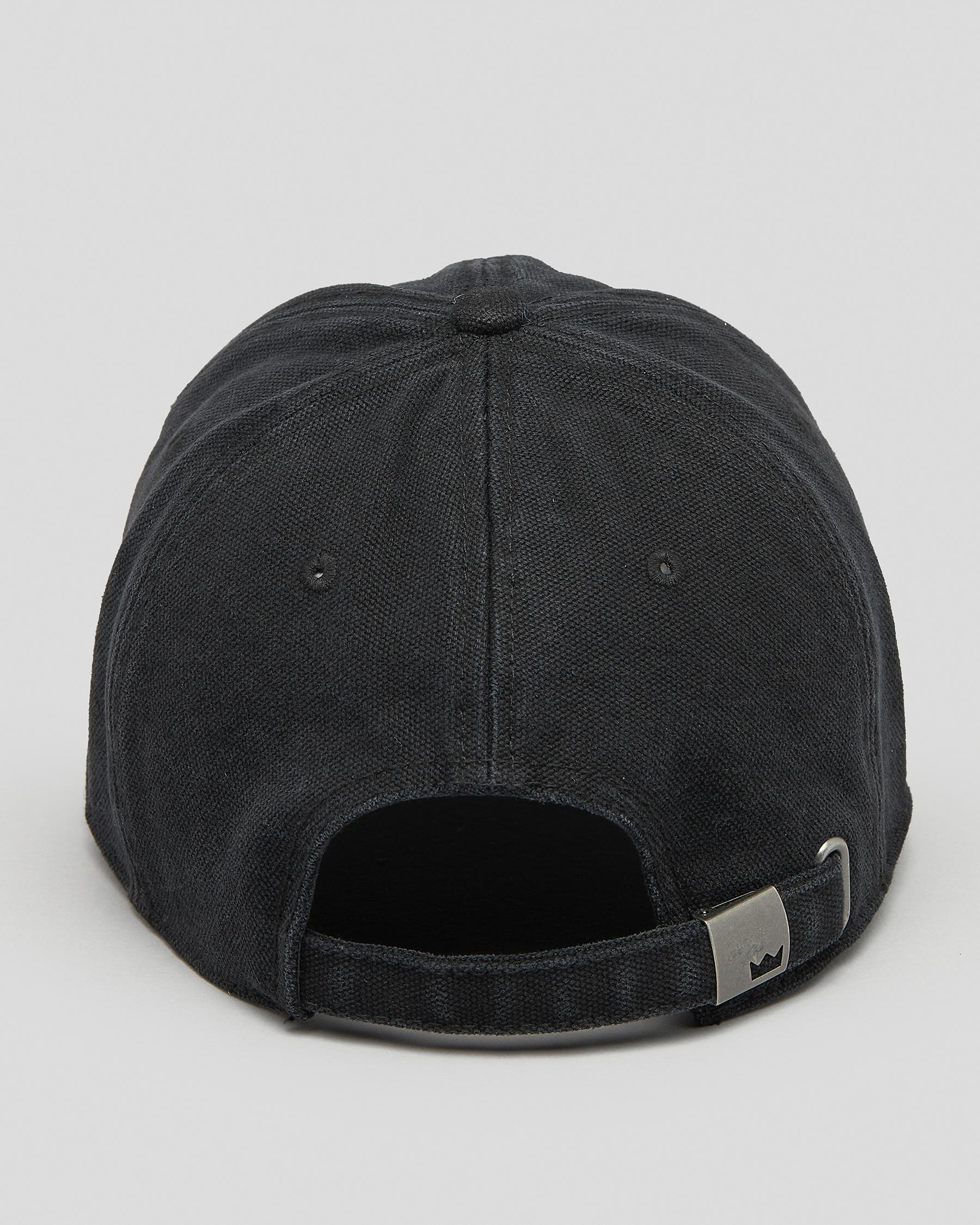 Shop UFlex Cotton Canvas Unstructured 6 Panel Cap In Black - Fast ...