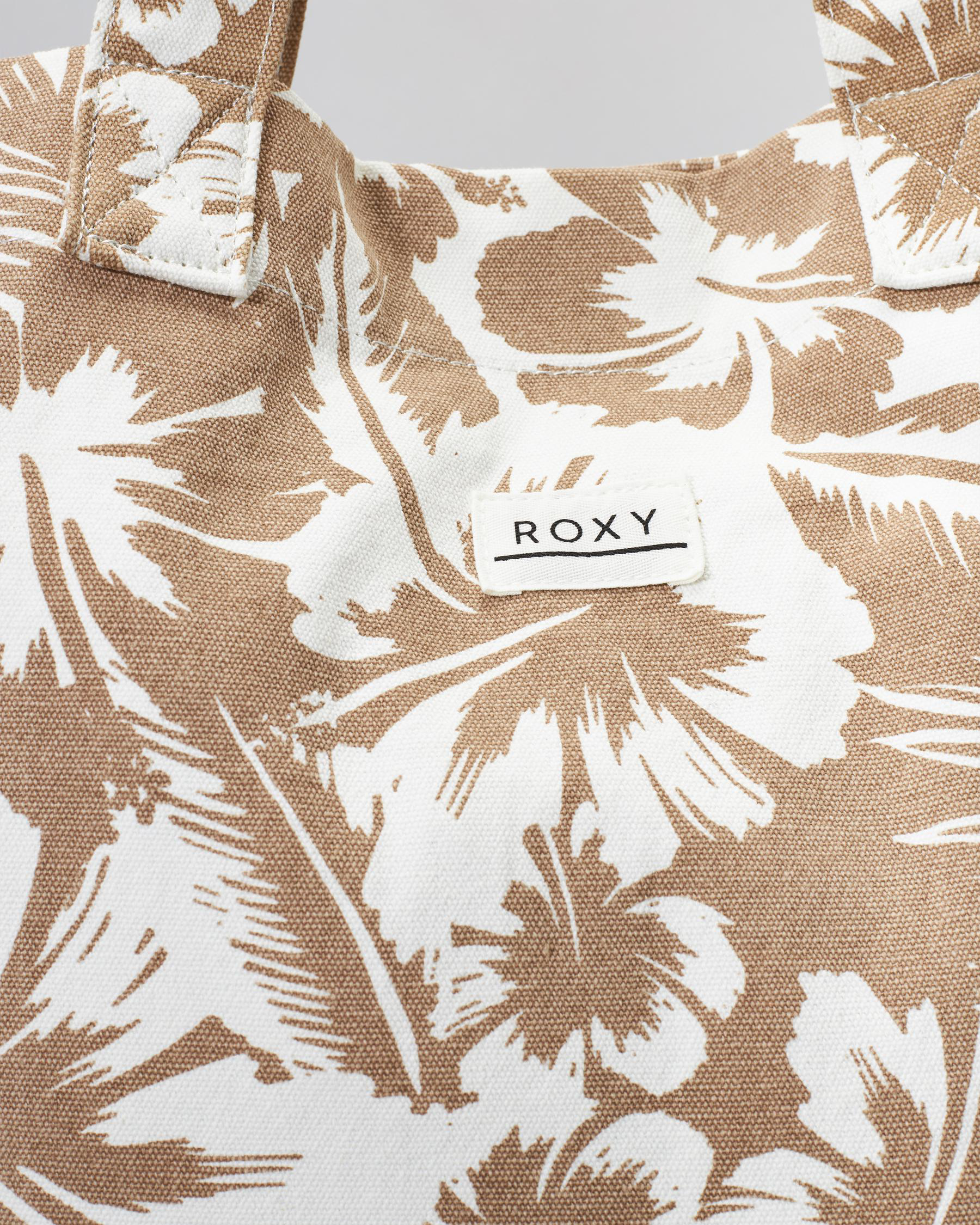 Shop Roxy Anti Bad Vibes Beach Bag In Warm Taupe Happy Hibiscus - Fast ...