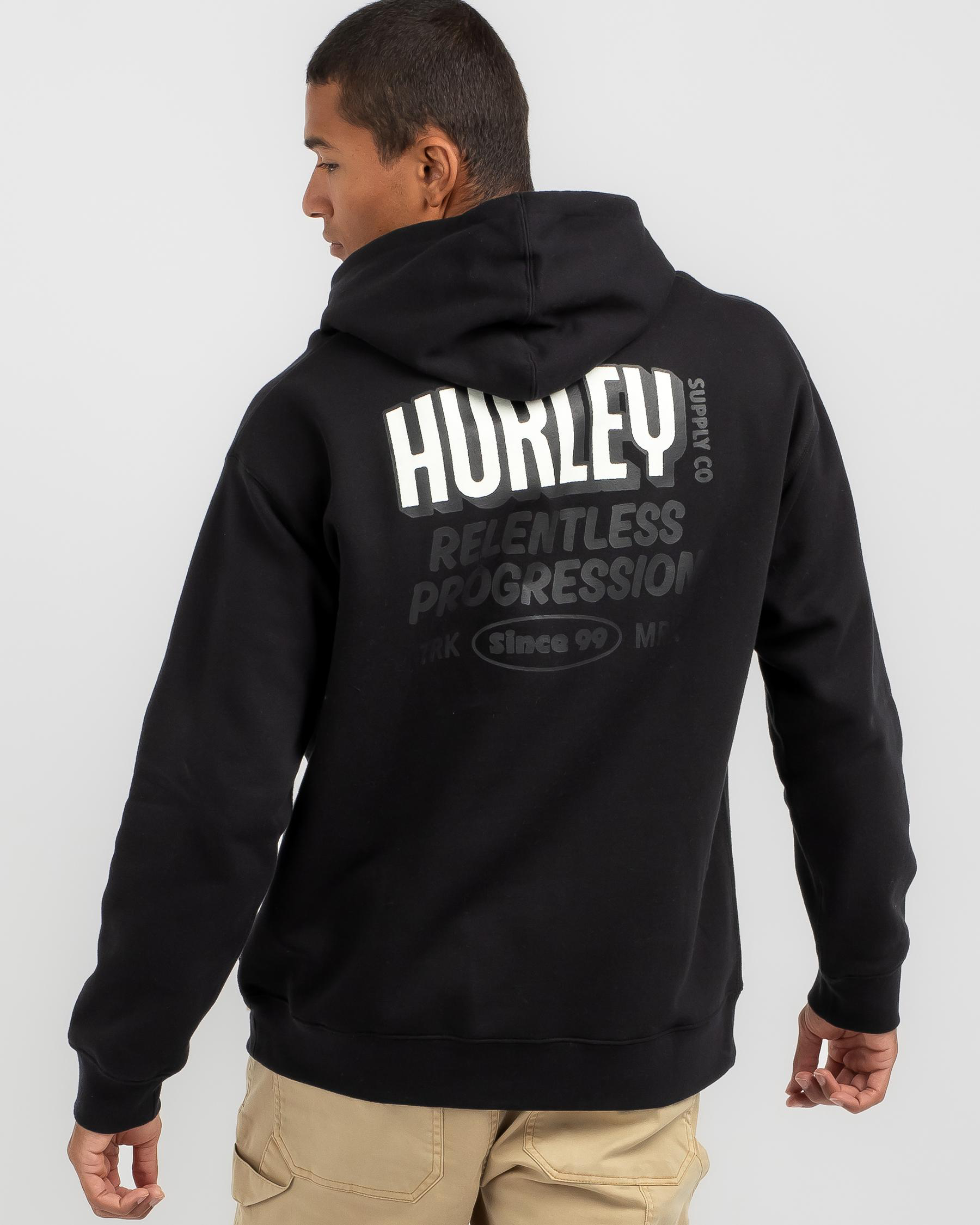 Shop Hurley Relentless Pullover Hoodie In Black - Fast Shipping & Easy ...