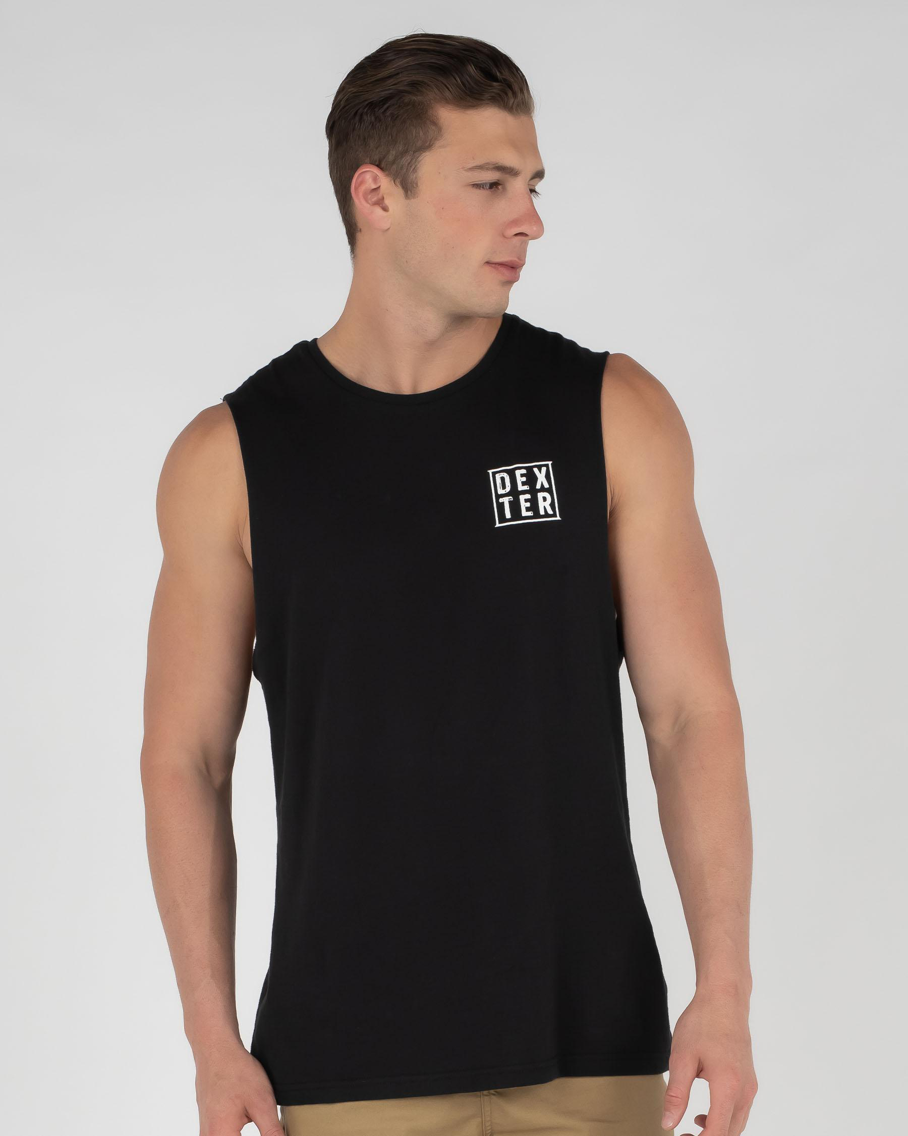 Shop Dexter Puncture Muscle Tank In Black - Fast Shipping & Easy ...