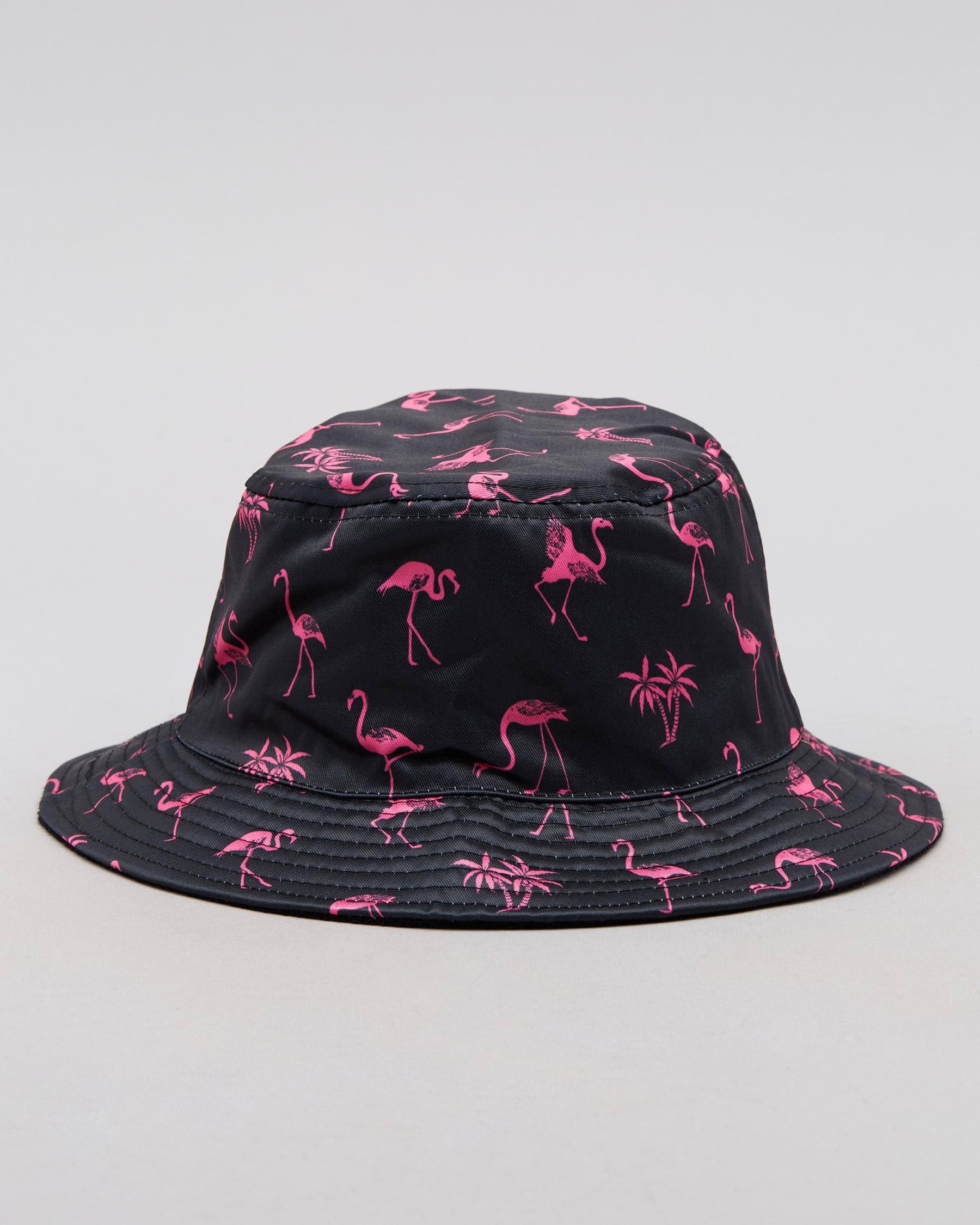 Shop Lucid Flight Reversible Bucket Hat In Black/ Black - Fast Shipping ...
