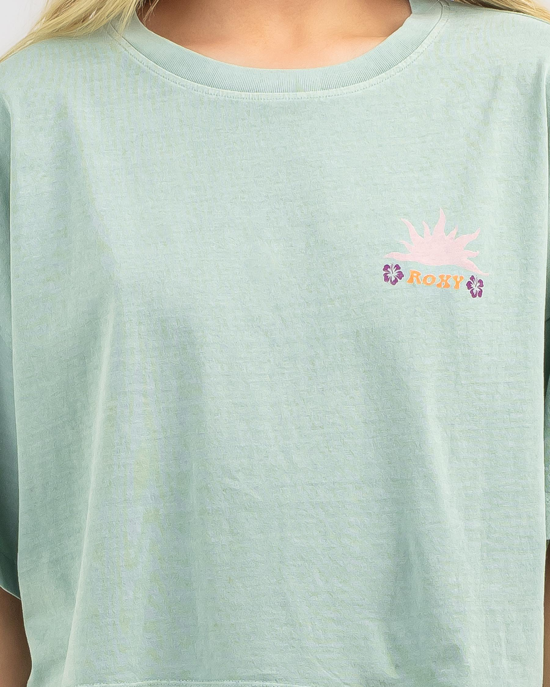 Shop Roxy Summer Flakes T-Shirt In Blue Surf - Fast Shipping & Easy ...
