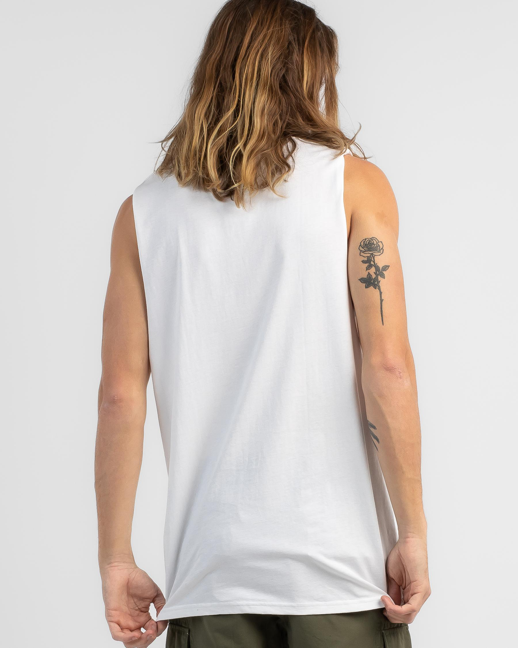 Shop Volcom Solid Muscle Tank In White - Fast Shipping & Easy Returns ...