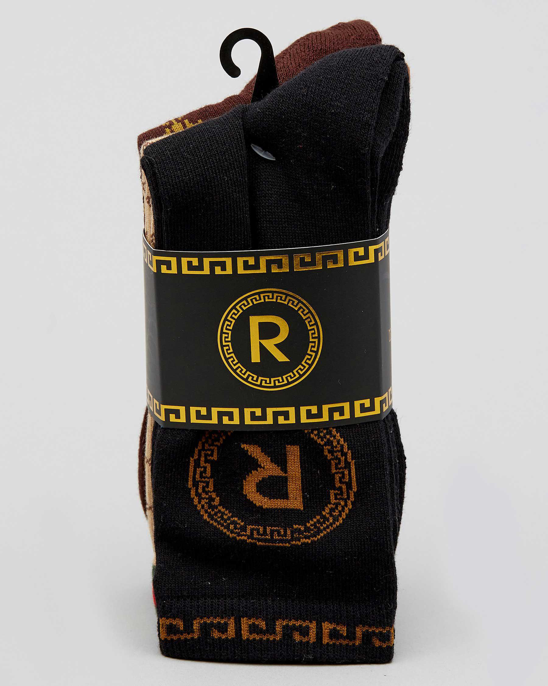 Shop REPUBLIK Nobel Socks 3 Pack In Multi - Fast Shipping & Easy ...