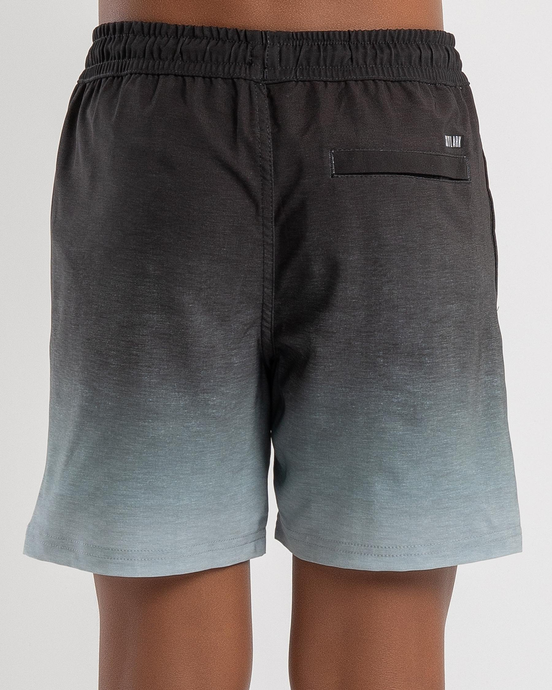 Shop Skylark Boys' Twofold Elastic Waist Shorts In Black/grey - Fast ...