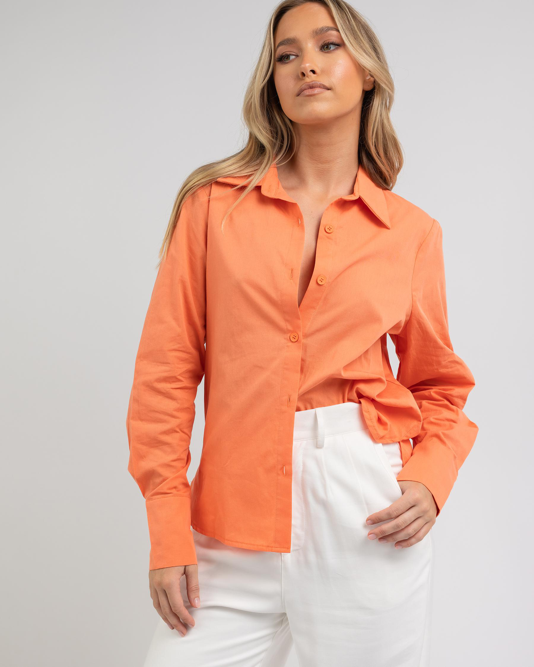 Shop Winnie & Co Malcolm Shirt In Orange - Fast Shipping & Easy Returns ...