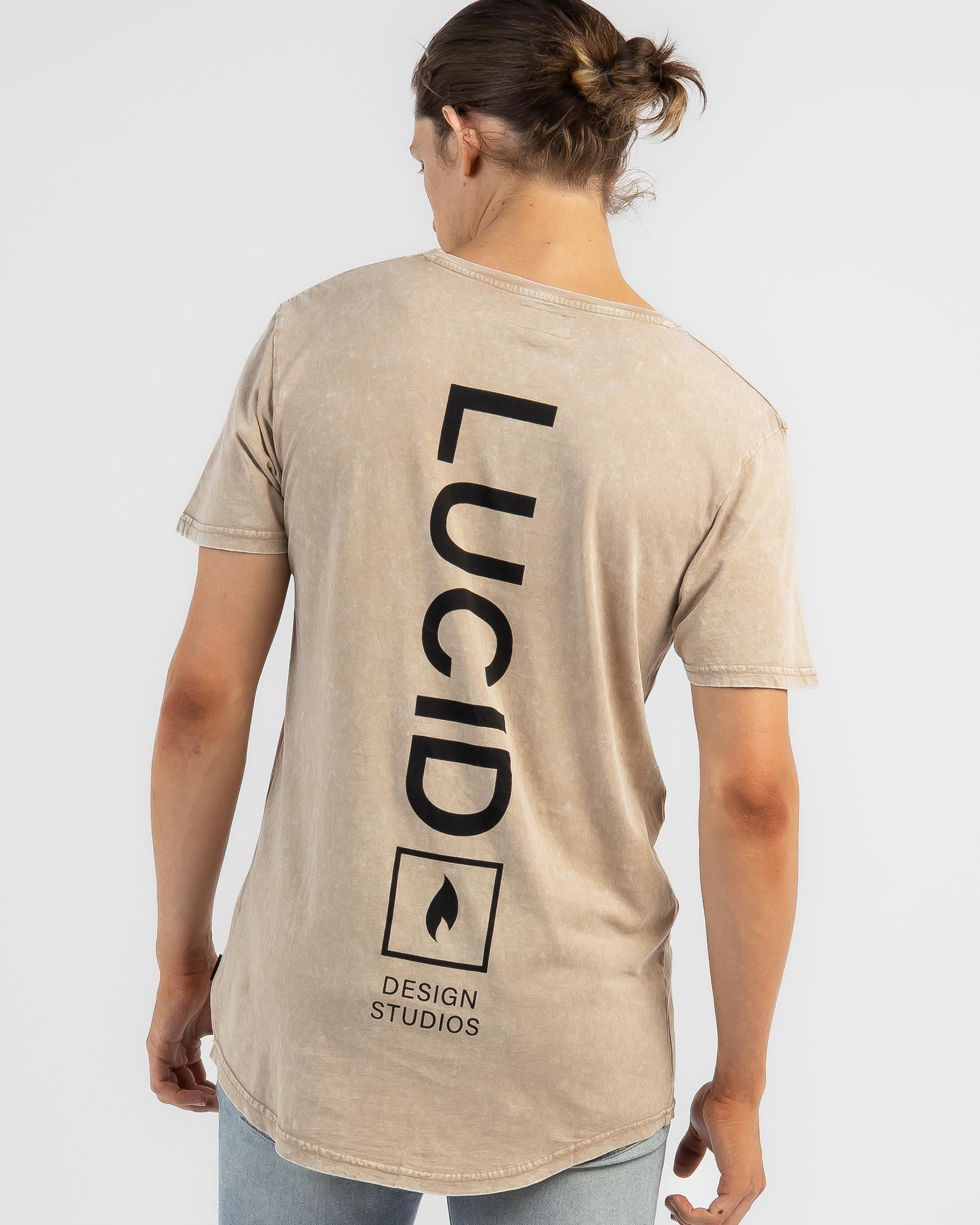 Shop Lucid Merged T-Shirt In Tan Acid - Fast Shipping & Easy Returns ...
