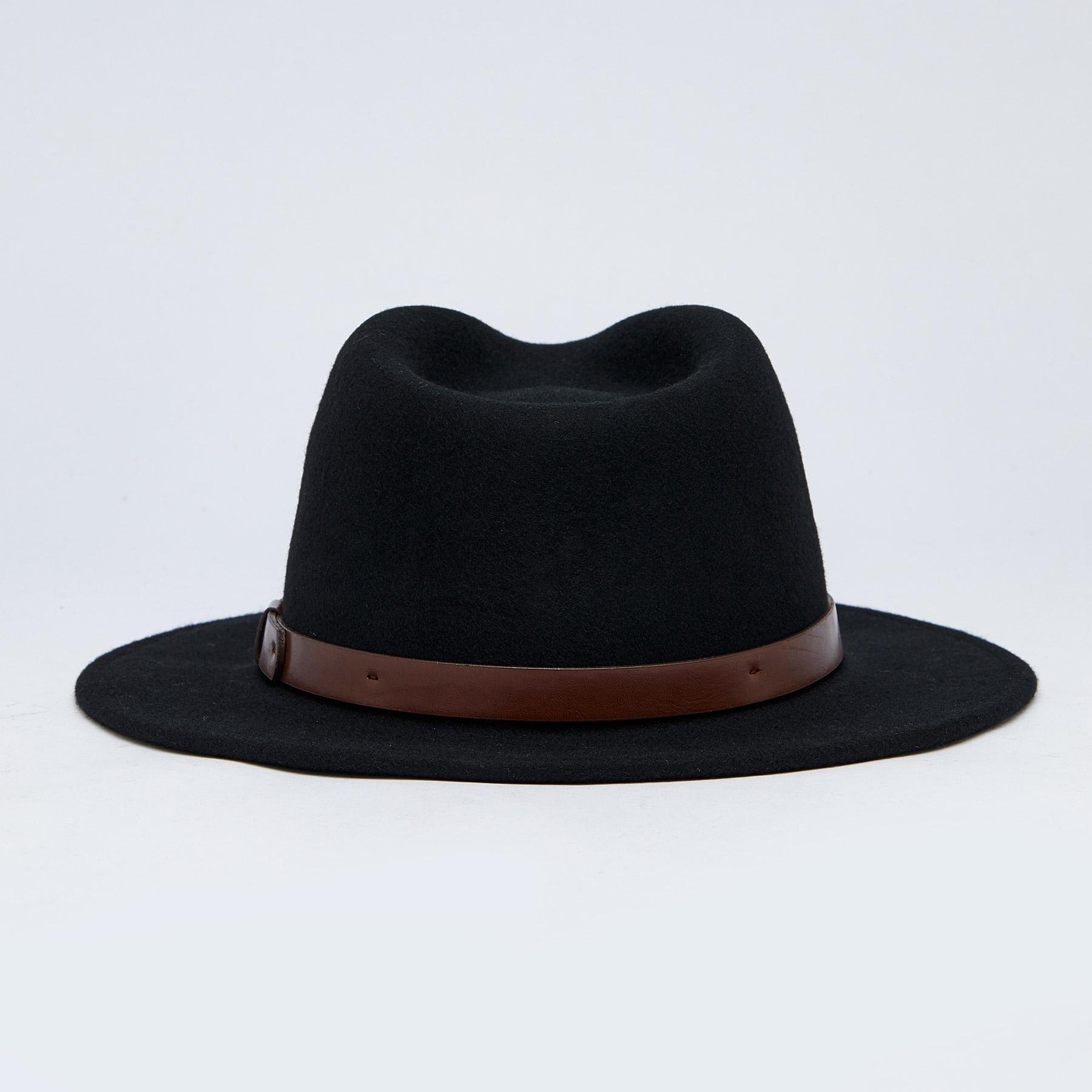 Shop Brixton Messer Fedora In Black - Fast Shipping & Easy Returns ...