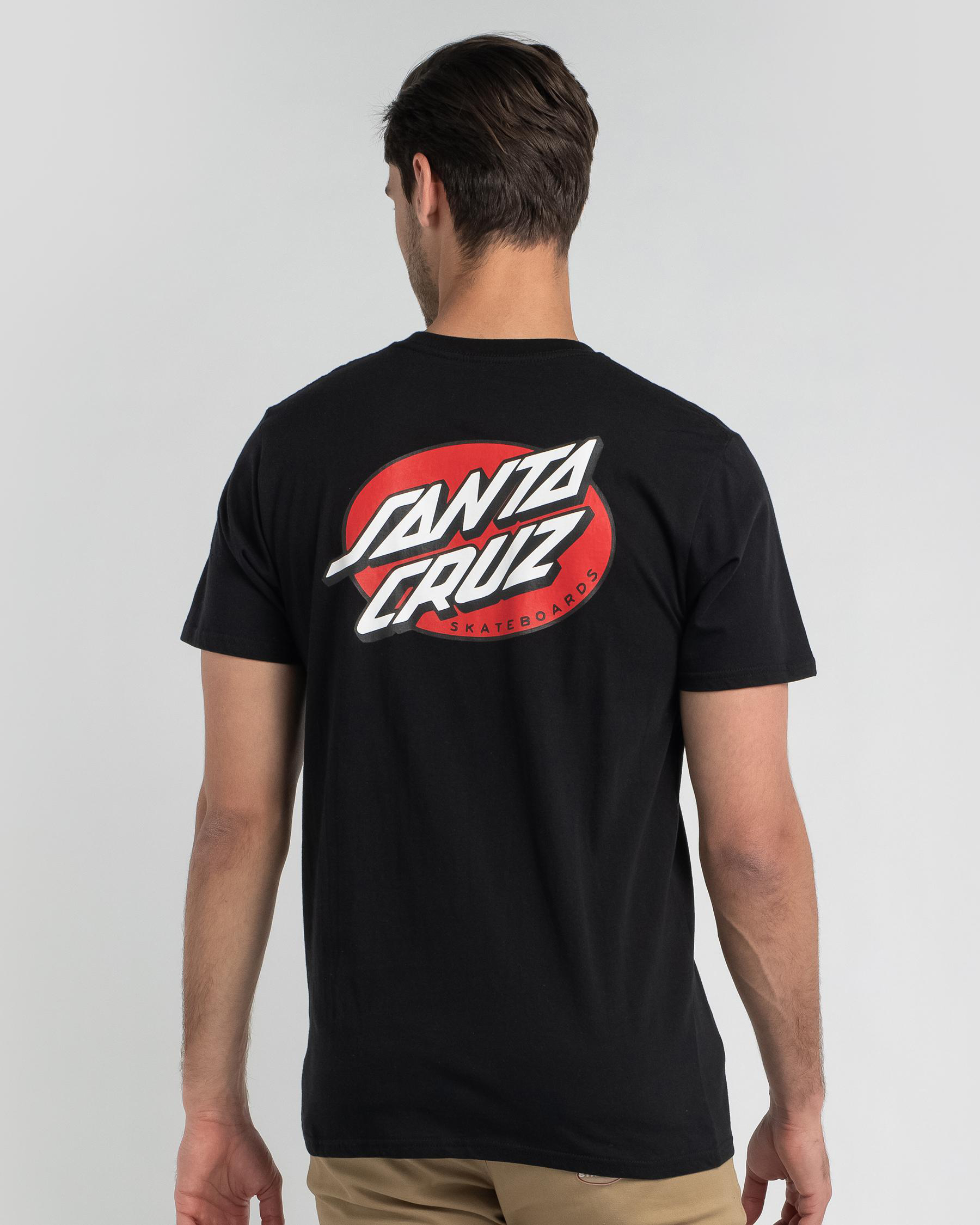 Shop Santa Cruz Oval Dot T-Shirt In Black - Fast Shipping & Easy ...