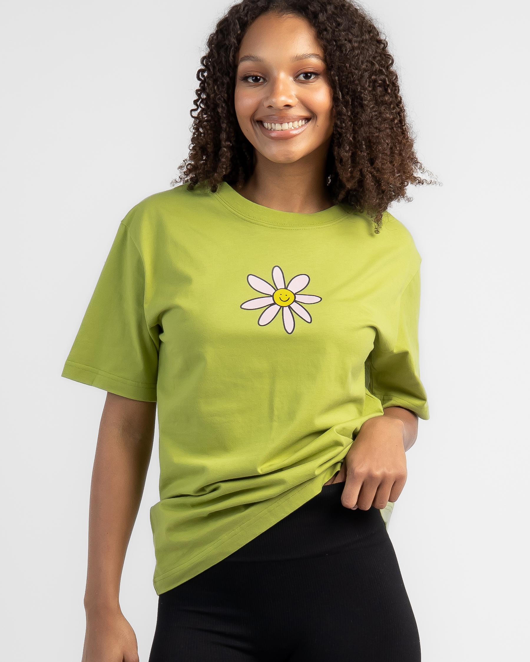 Shop Mooloola Rainy Days T-Shirt In Green - Fast Shipping & Easy ...