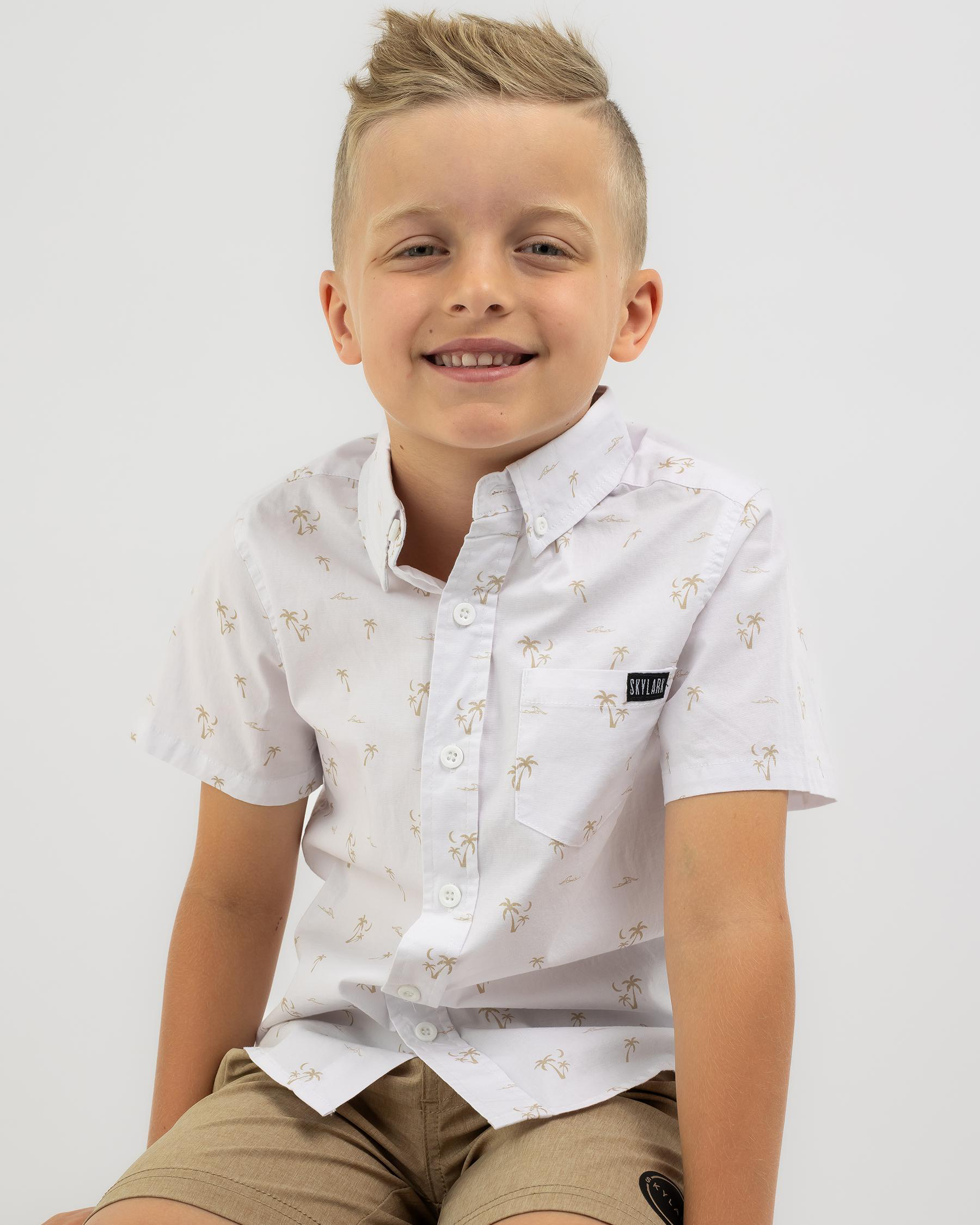 Skylark Toddlers' Quartermaster Short Sleeve Shirt In White - Fast ...