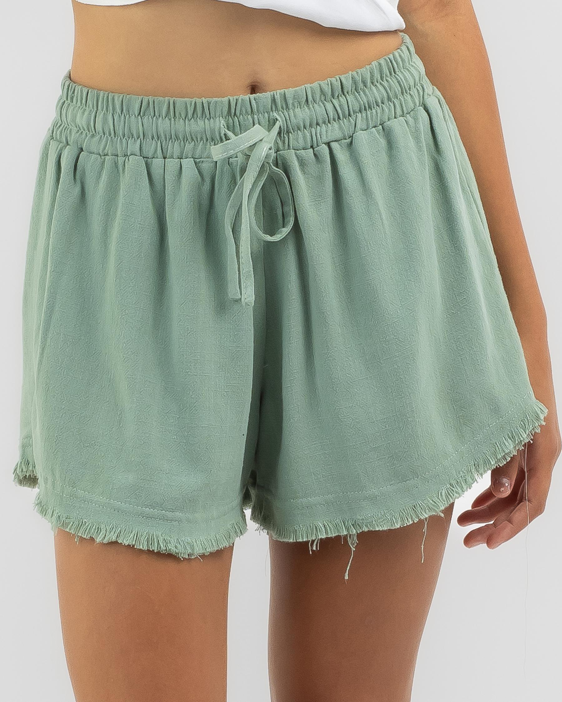 Ava And Ever Girls' Helen Shorts In Sage | City Beach Australia