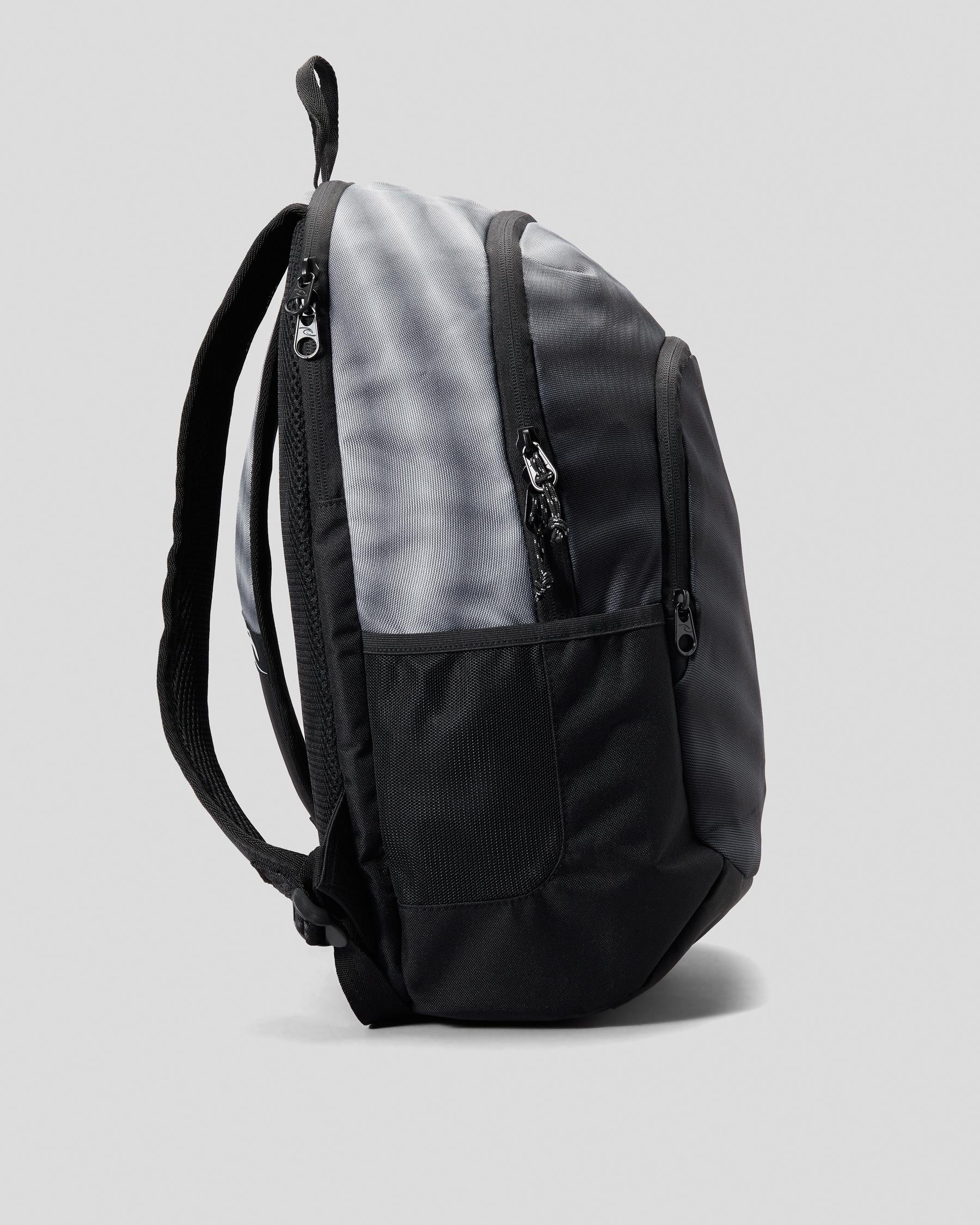 Shop Rip Curl Ozone 30L Faded Slant Backpack In Black - Fast Shipping ...
