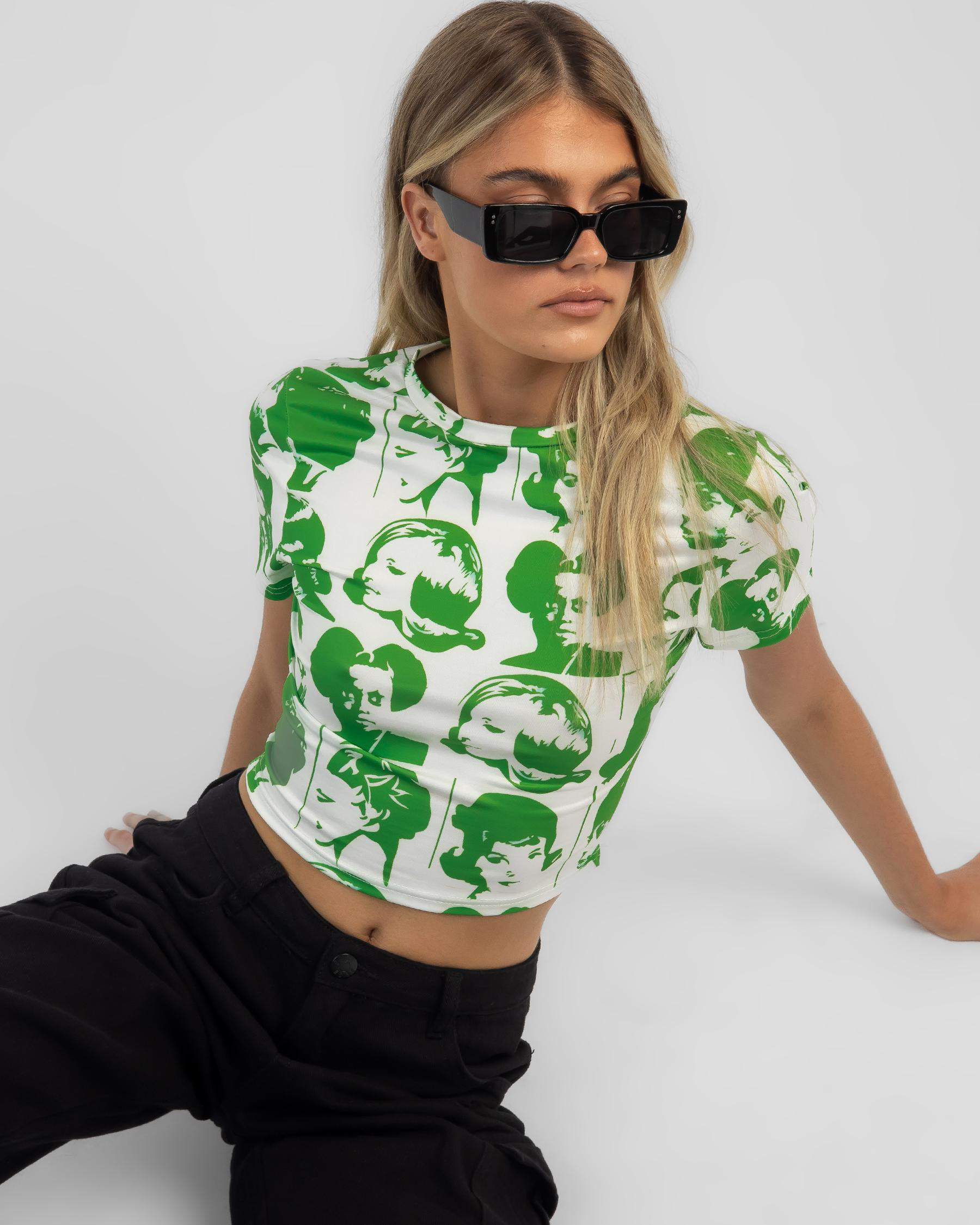 Shop 8 Birdies She's An Icon Tee In Green - Fast Shipping & Easy ...