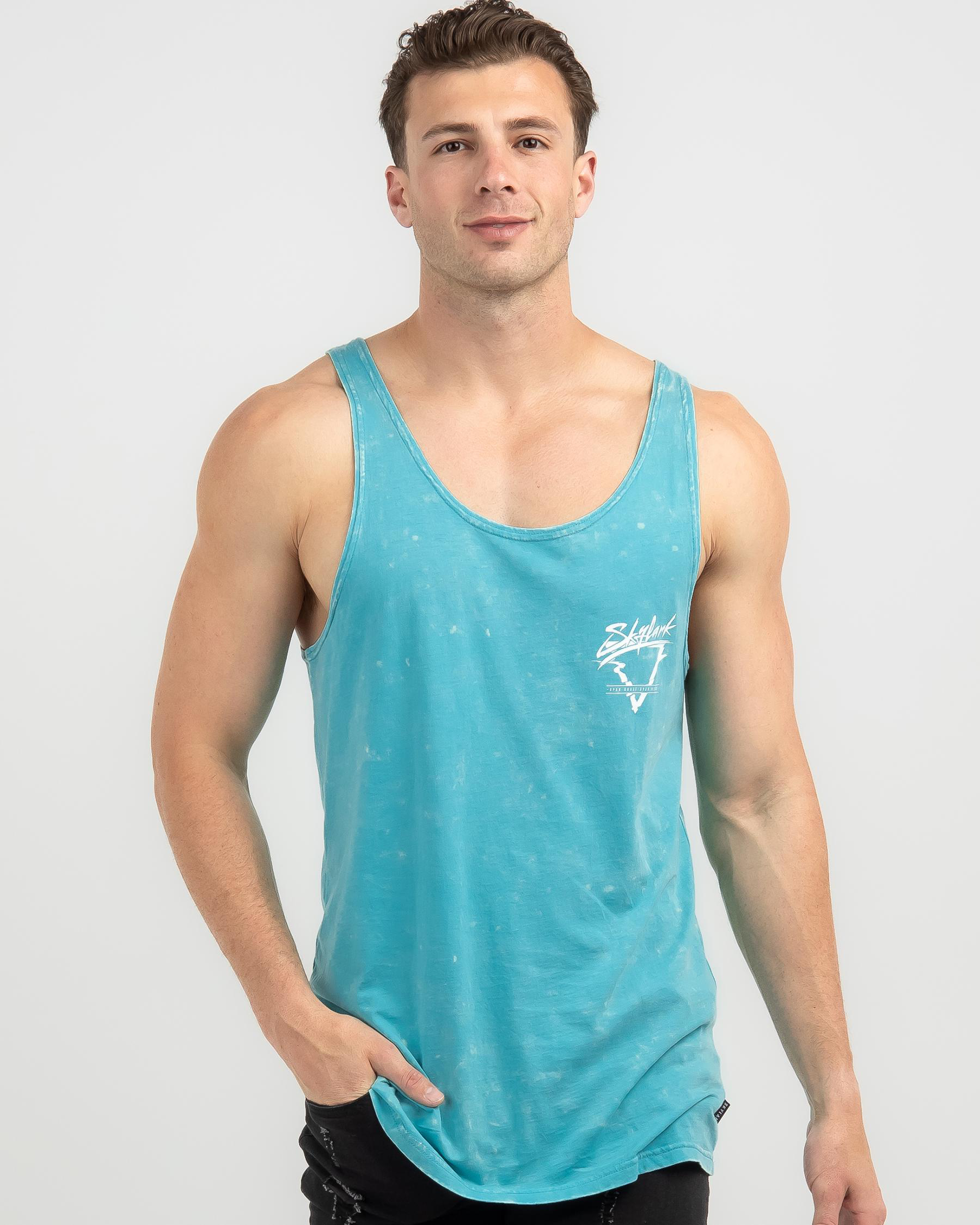 Shop Skylark Frequency Singlet In Cyan Acid - Fast Shipping & Easy ...