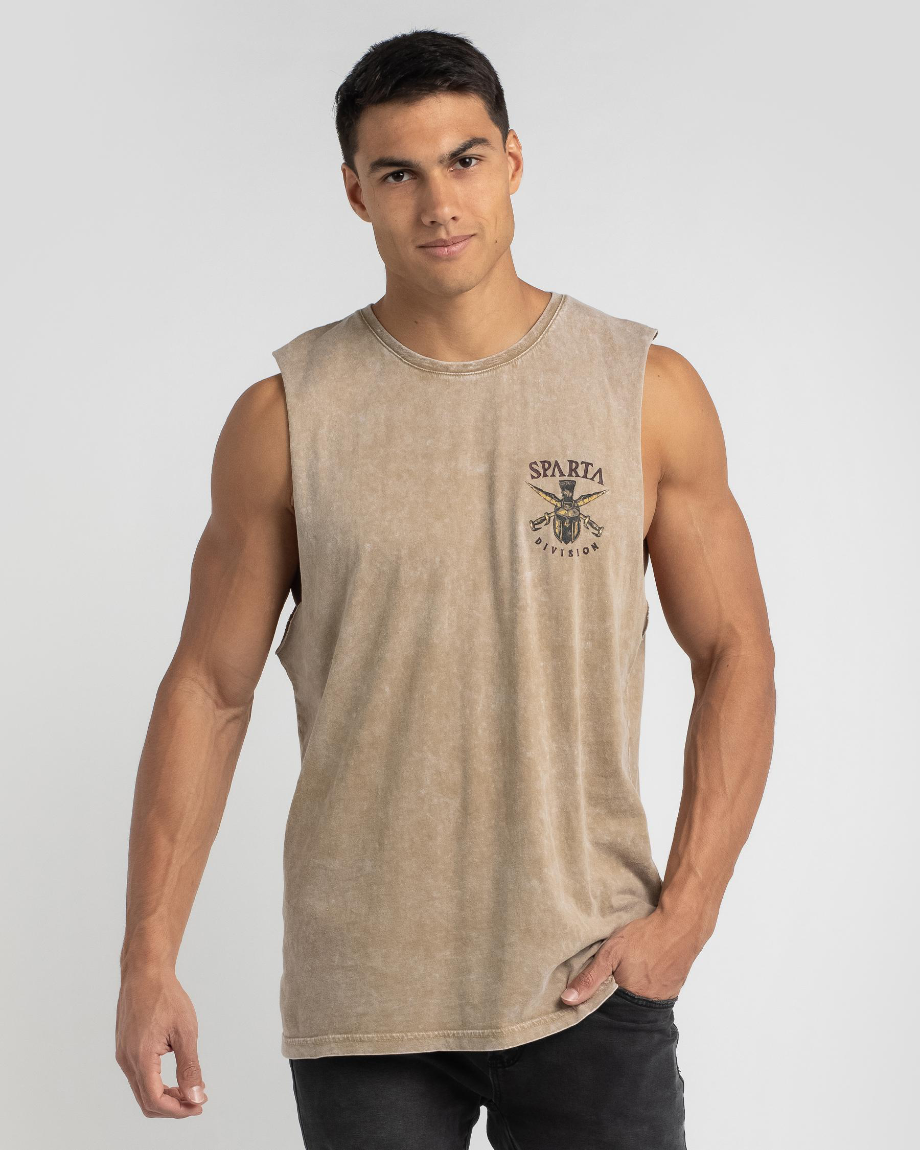 Shop Sparta Defend Muscle Tank In Sand Acid - Fast Shipping & Easy ...